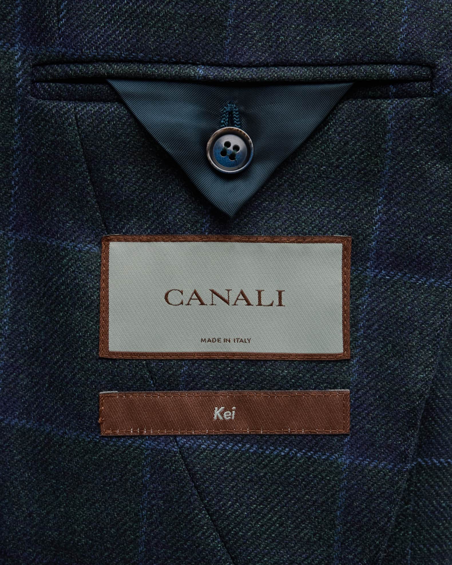 Canali Men's Wool Windowpane Sport Coat | Neiman Marcus