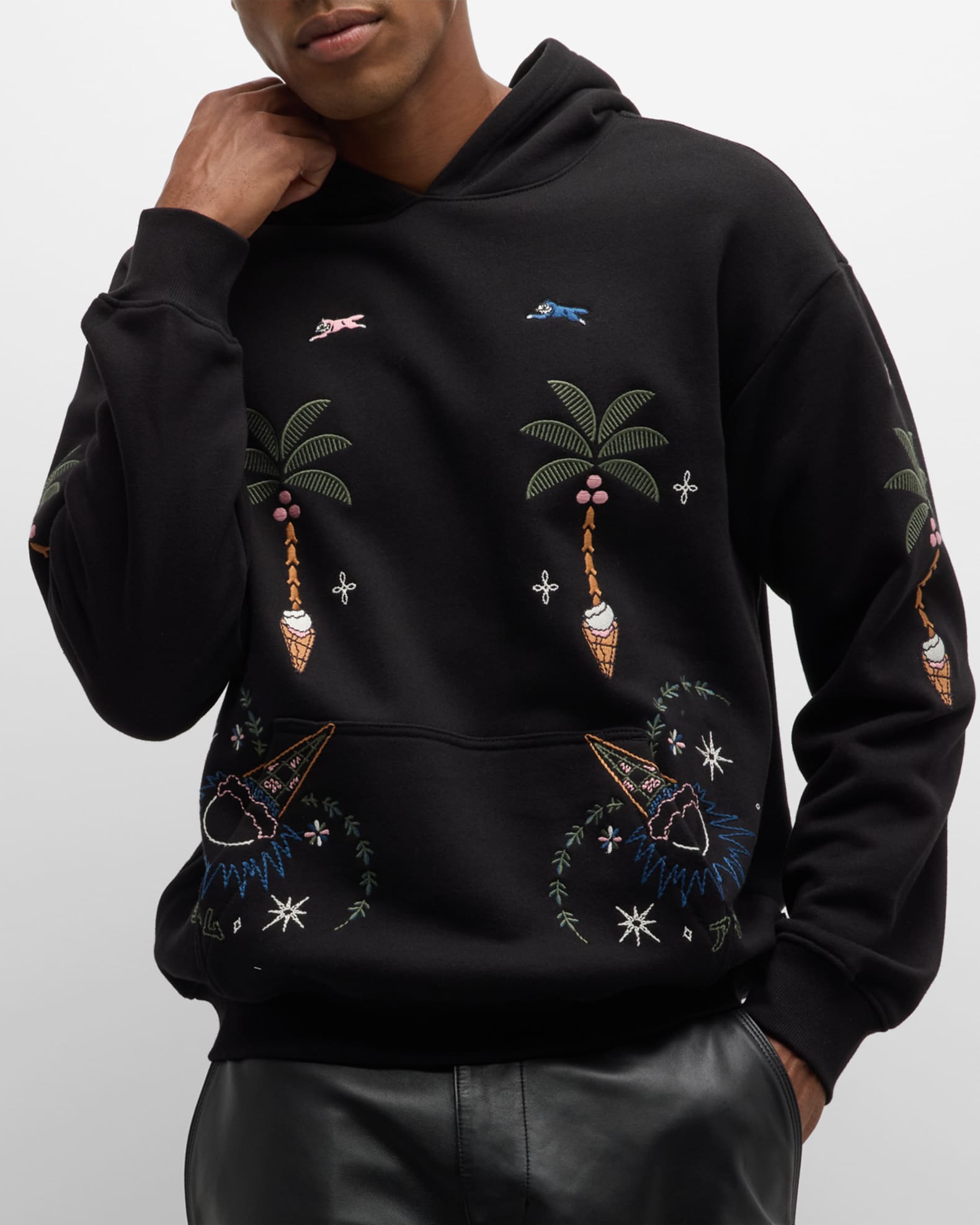 ICECREAM Men's Decadent Embroidered Hoodie | Neiman Marcus