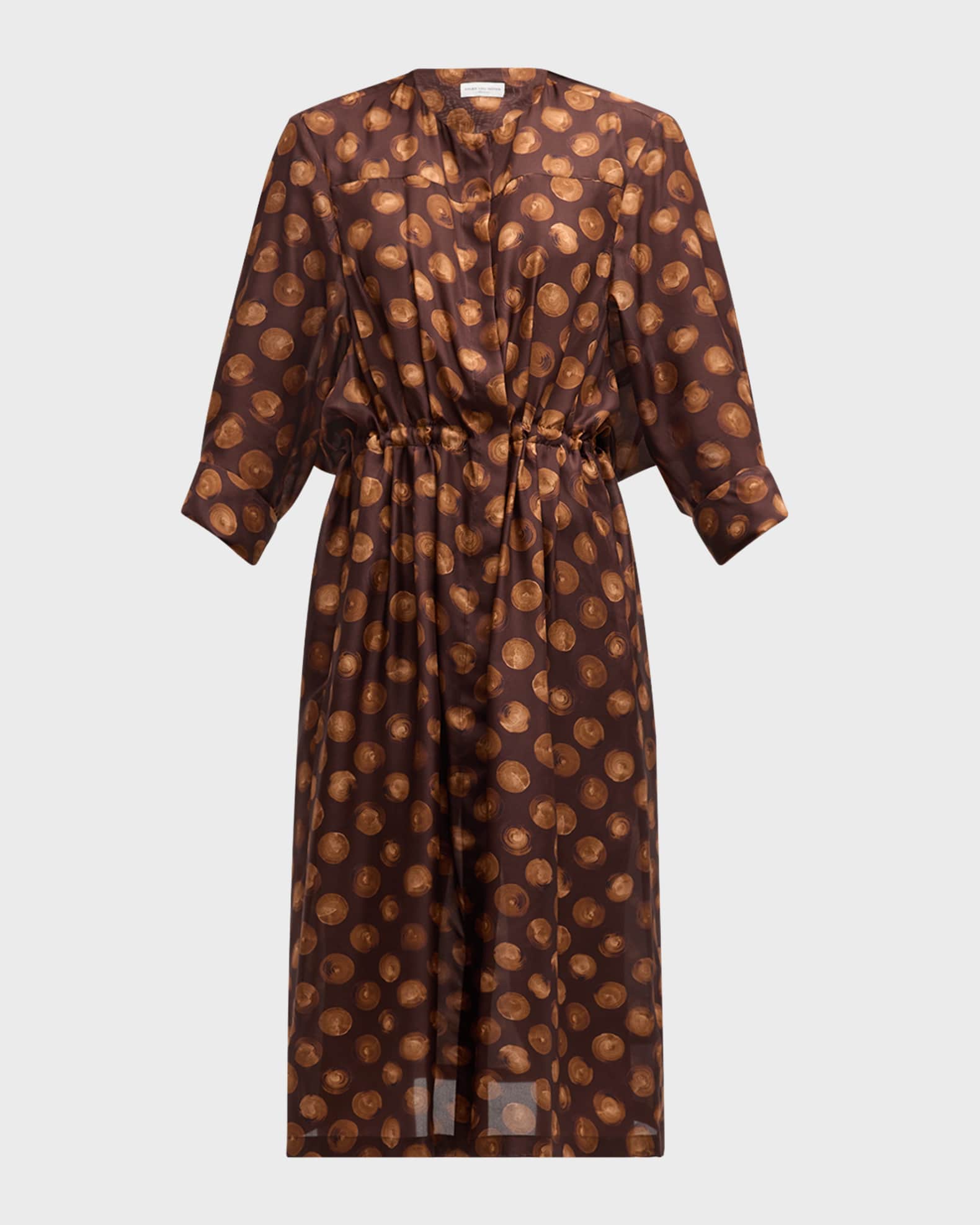 Dries Van Noten Darissa Dot-Print Silk Mini Dress | Neiman Marcus