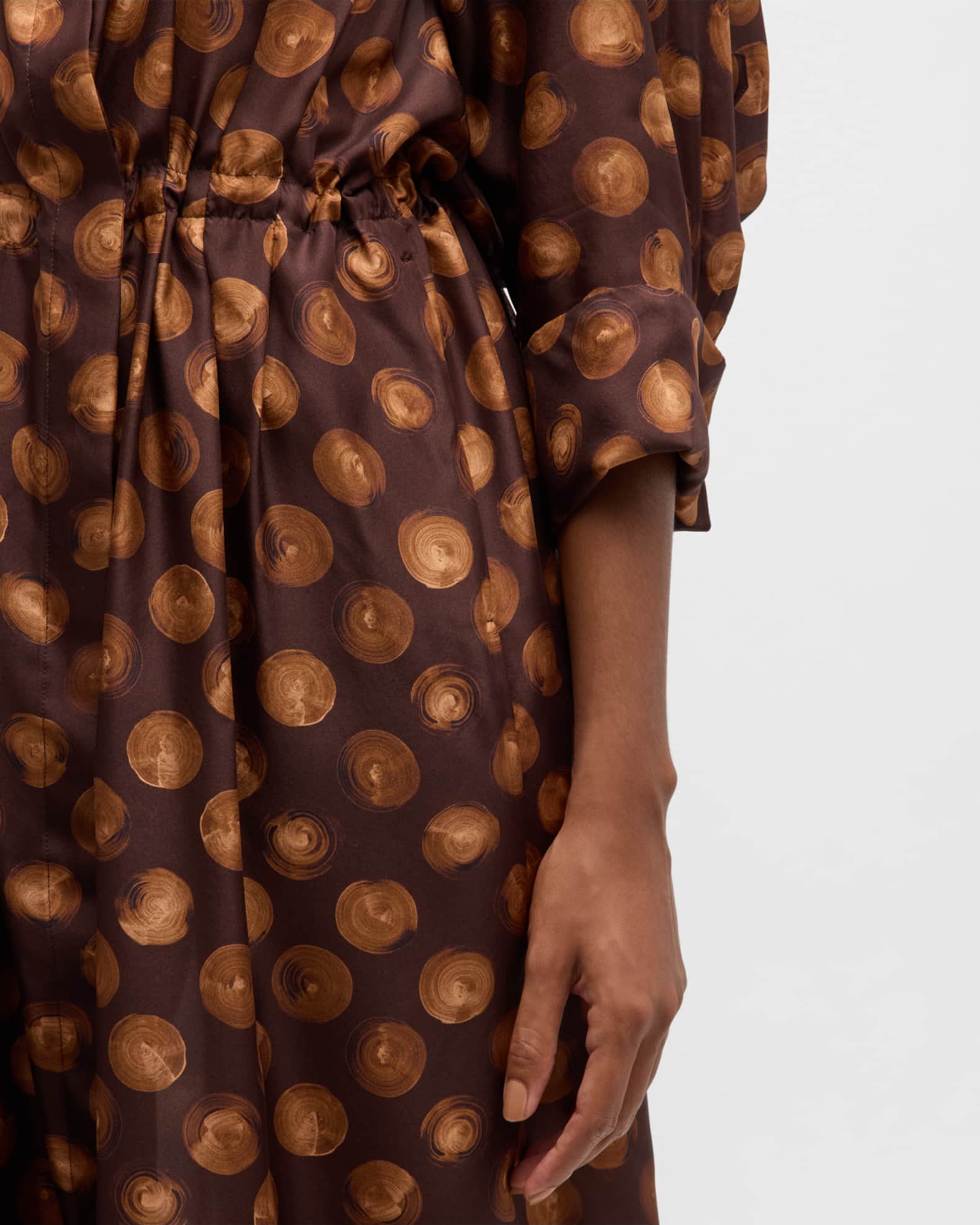 Dries Van Noten Darissa Dot-Print Silk Mini Dress | Neiman Marcus