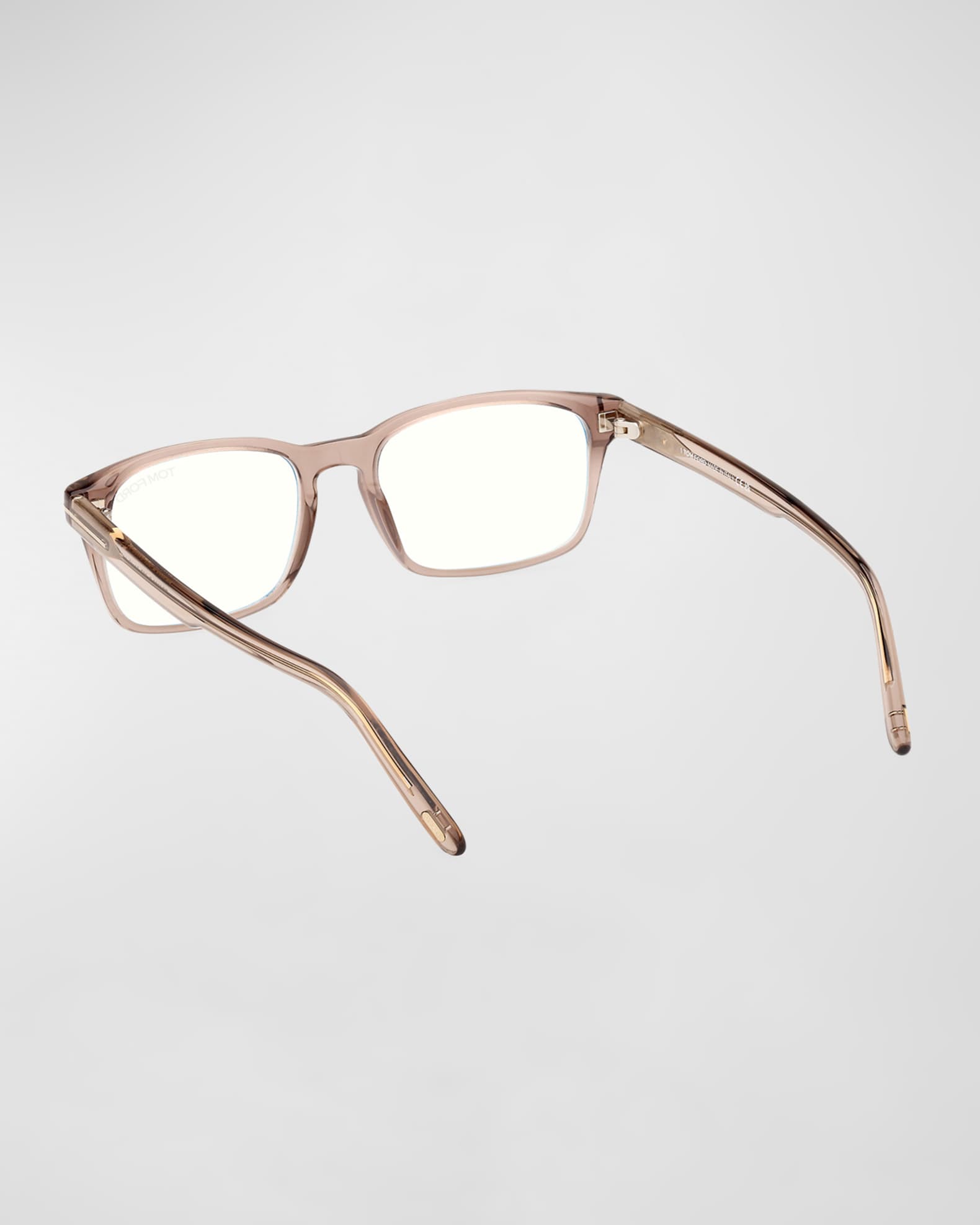TOM FORD Blue Blocking Keyhole Acetate Rectangle Glasses | Neiman Marcus