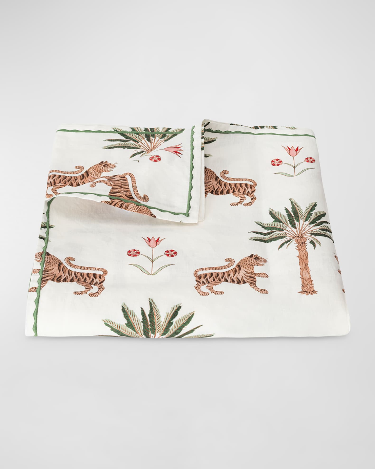 Matouk Schumacher Tiger Palm Tablecloth, 70" x 108" | Neiman Marcus