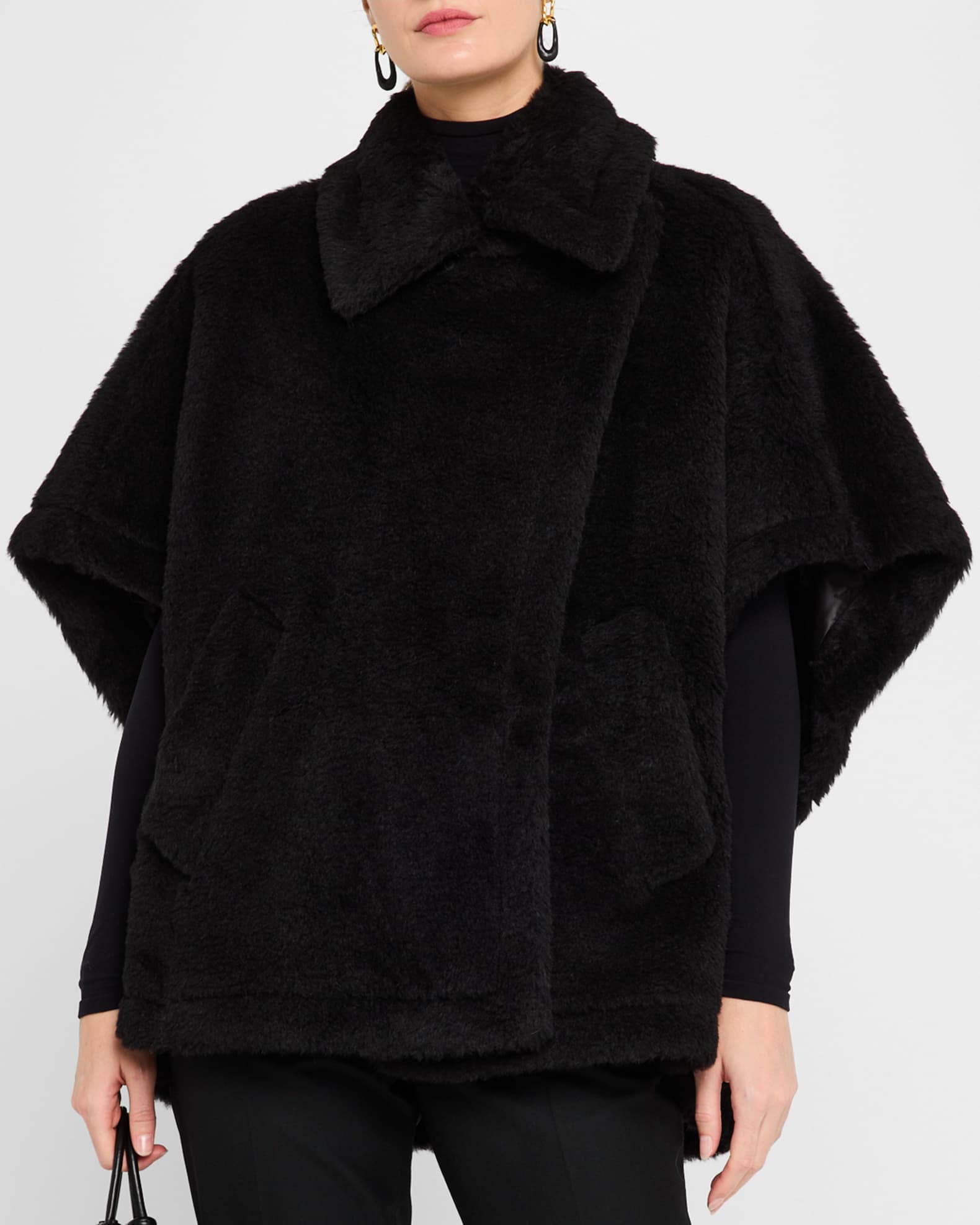 Max Mara Tebe Alpaca Wool & Silk Cape | Neiman Marcus