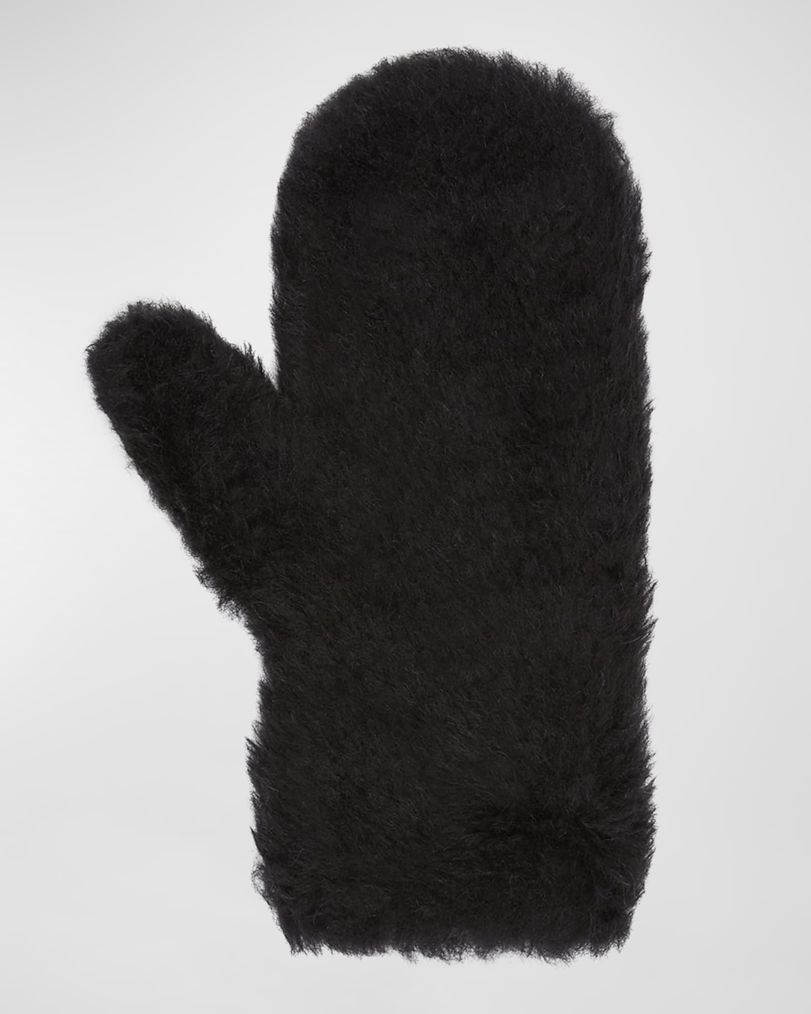 Max Mara Ombrato Wool Mittens | Neiman Marcus