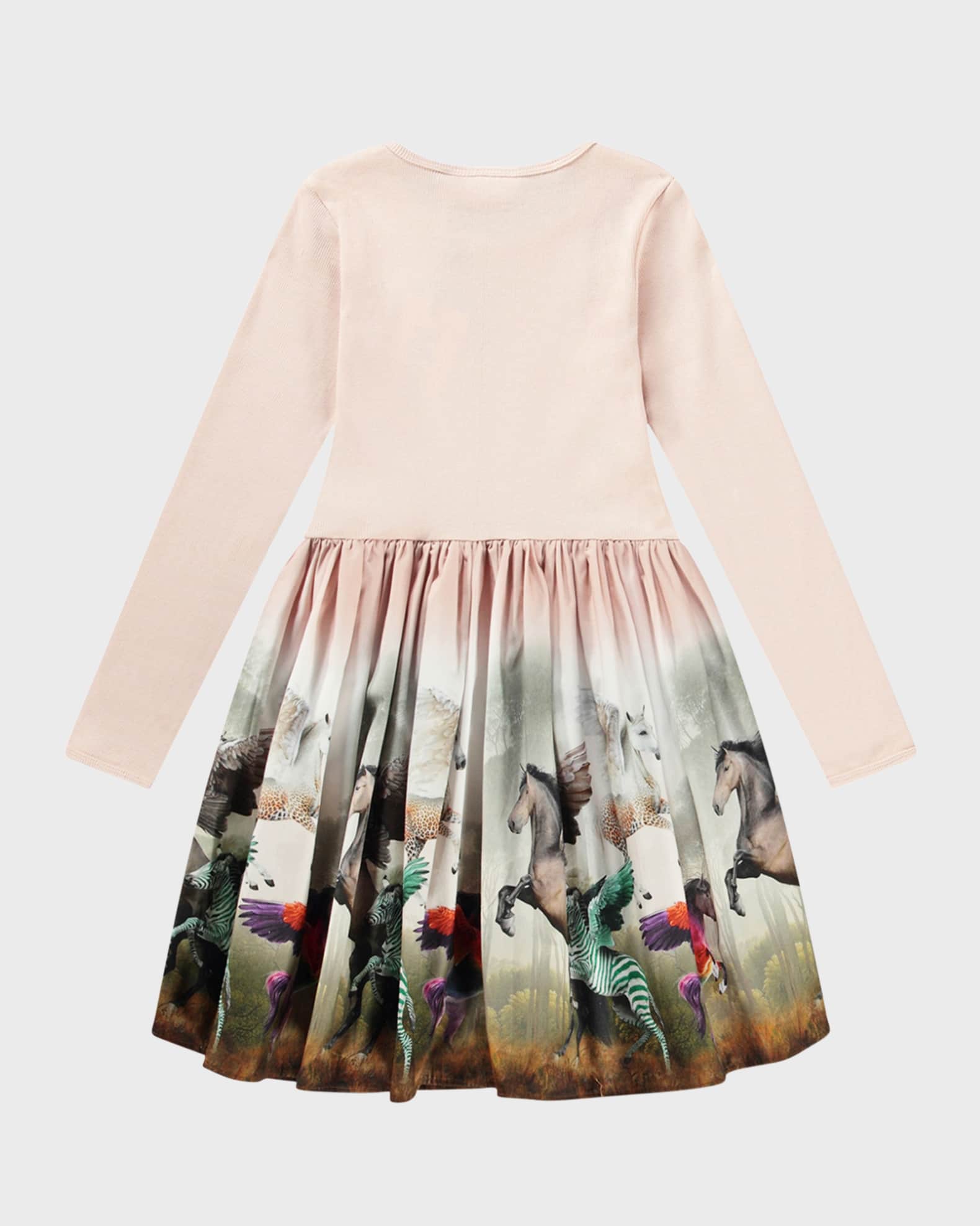 Molo Girl's Casie Combo Graphic Dress, Size 7-14 | Neiman Marcus