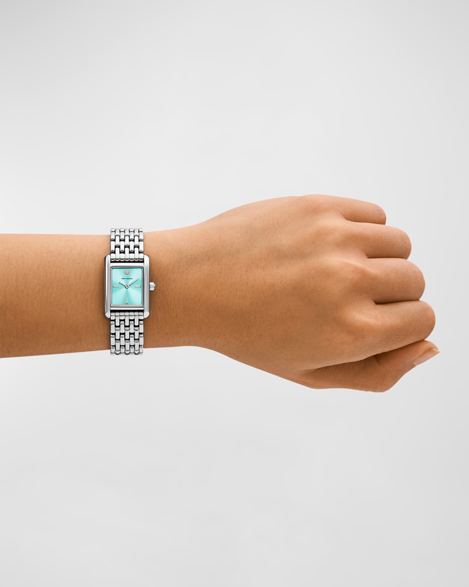 Tory Burch Mini Eleanor Watch in Stainless Steel | Neiman Marcus