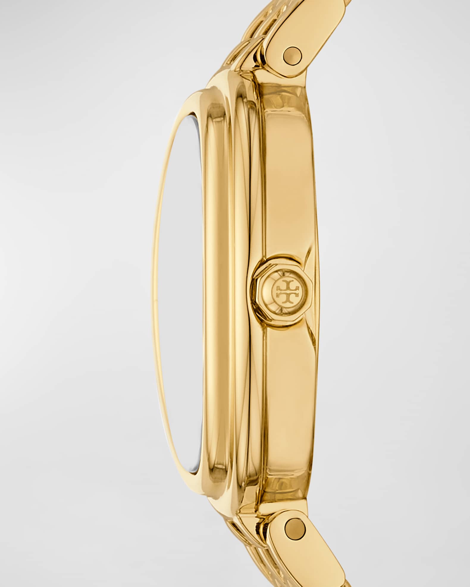 Tory Burch Oval Gold-Tone Stainless Steel Watch | Neiman Marcus