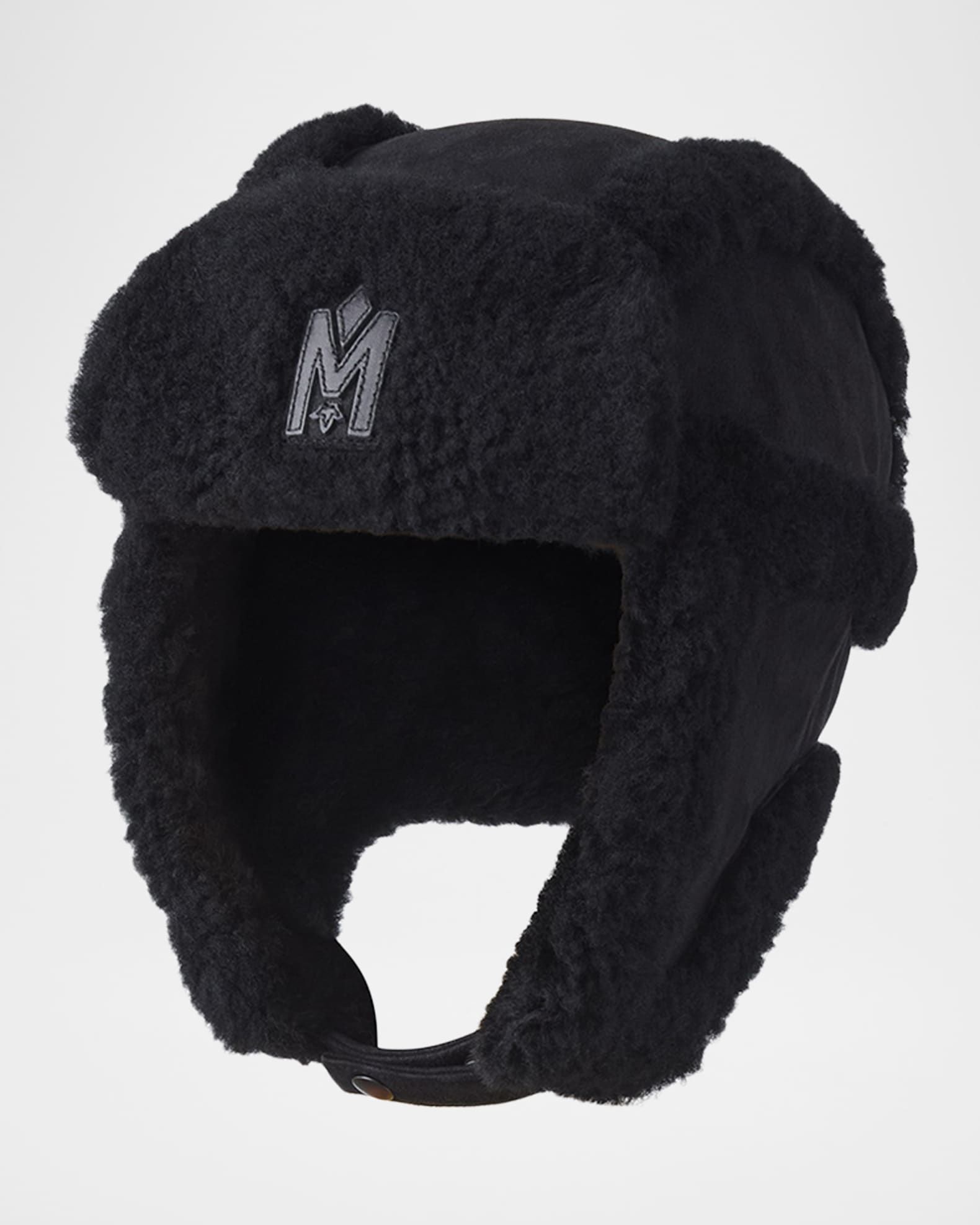 Mackage Men's Leather and Shearling Trapper Hat | Neiman Marcus