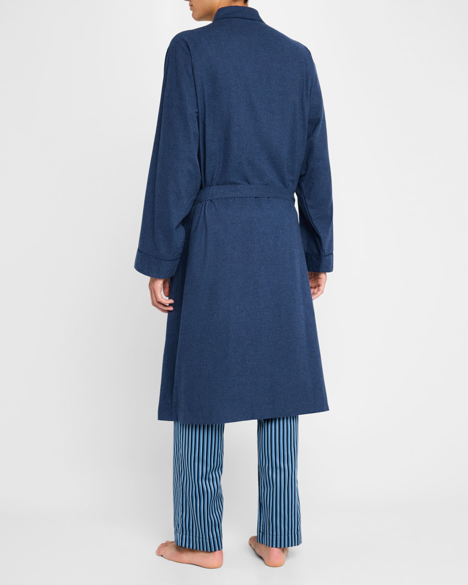 Neiman Marcus Men's Brushed Flannel Robe | Neiman Marcus