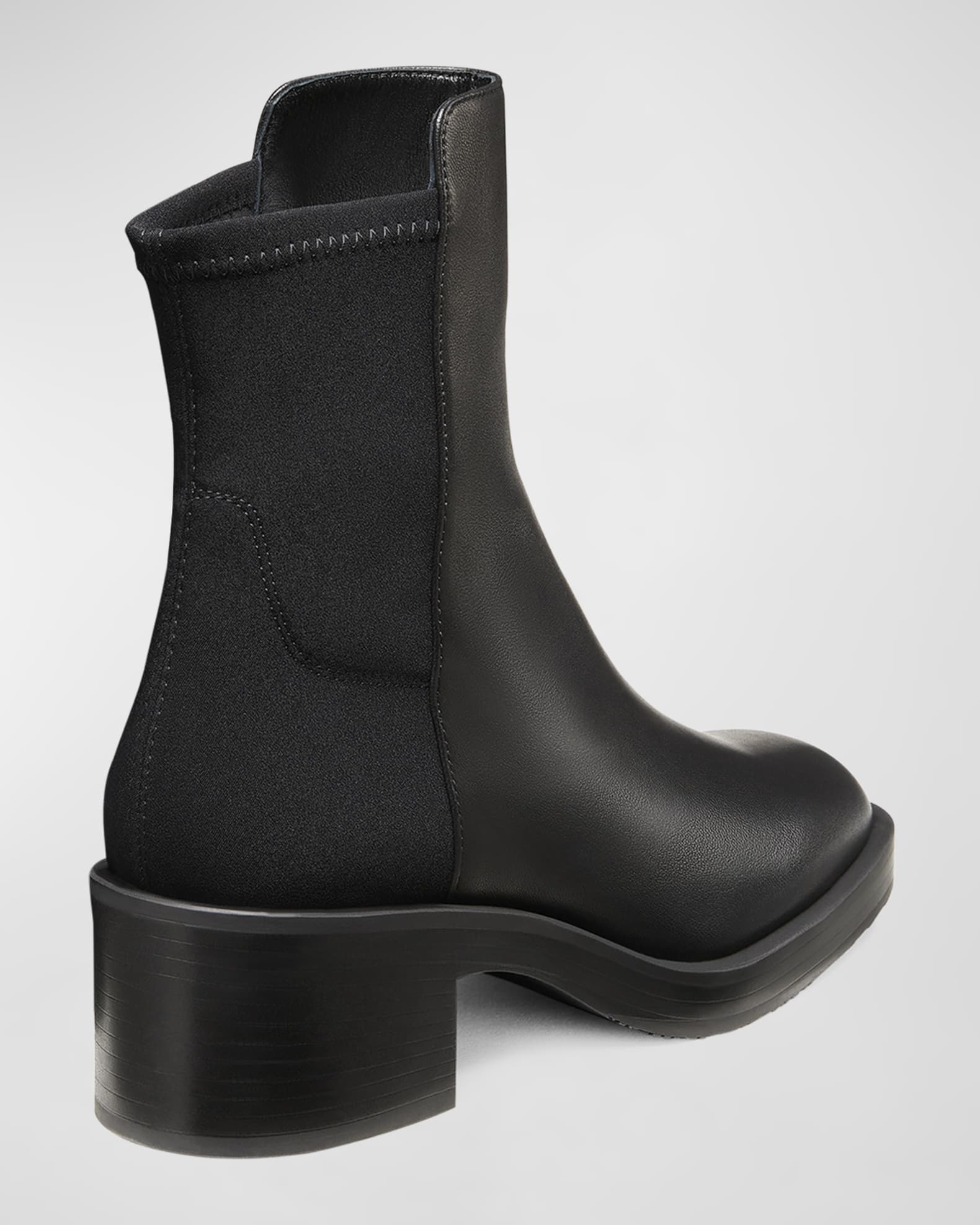 Stuart Weitzman Kaia Stretch Leather Ankle Booties | Neiman Marcus