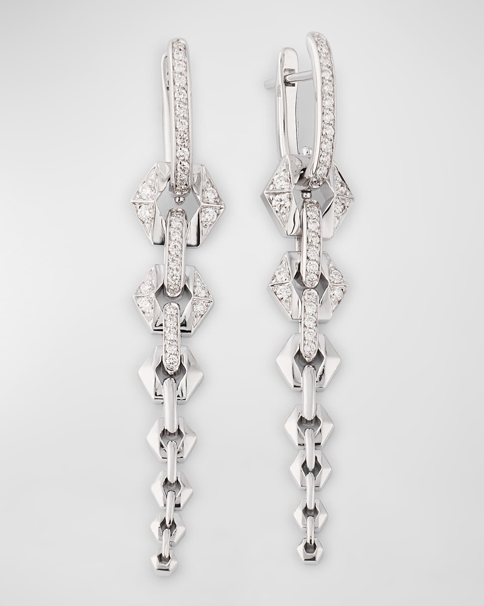 Dries Criel 18K White Gold Flow IV Earrings with Diamonds | Neiman Marcus