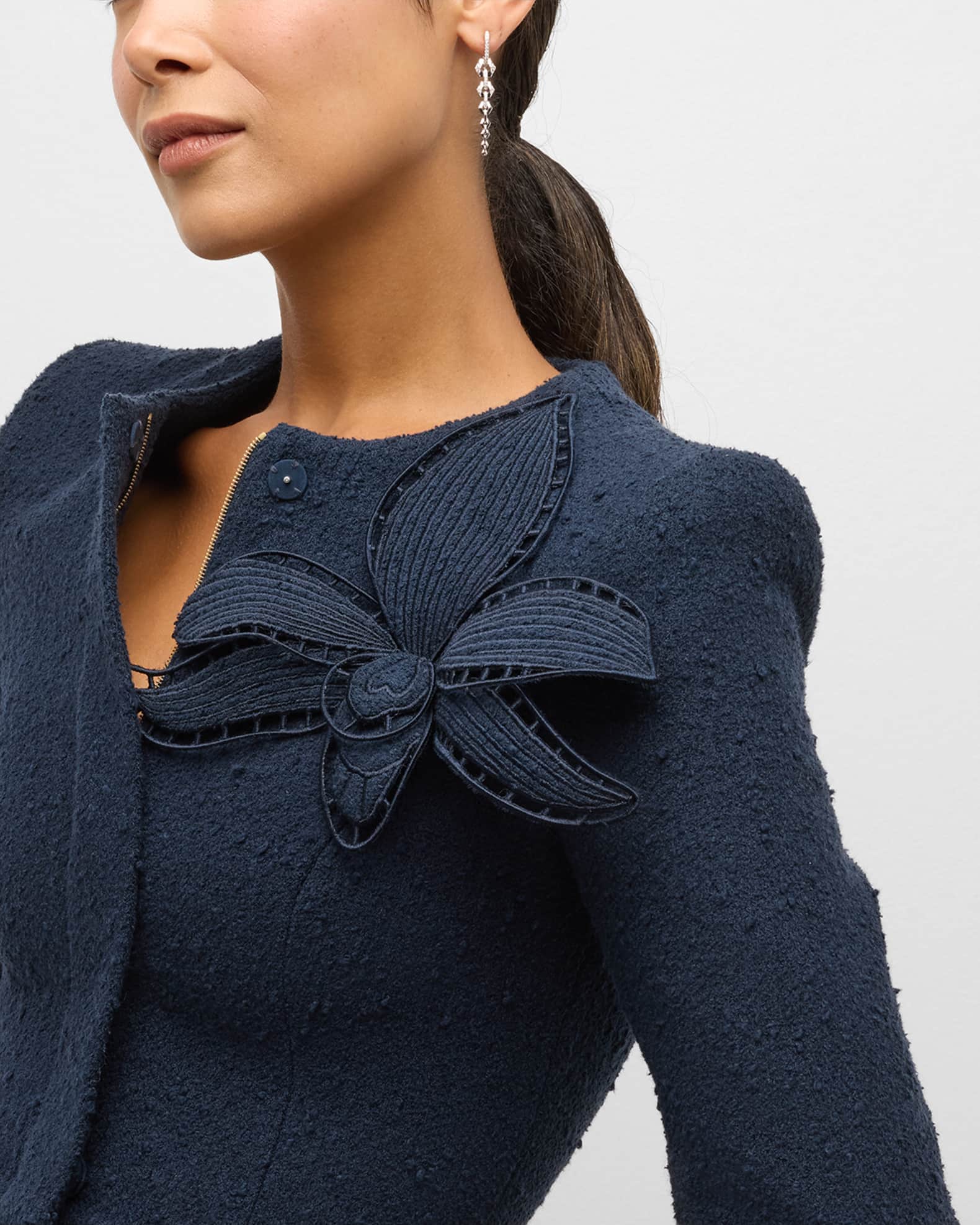 Dries Criel 18K White Gold Flow IV Earrings with Diamonds | Neiman Marcus