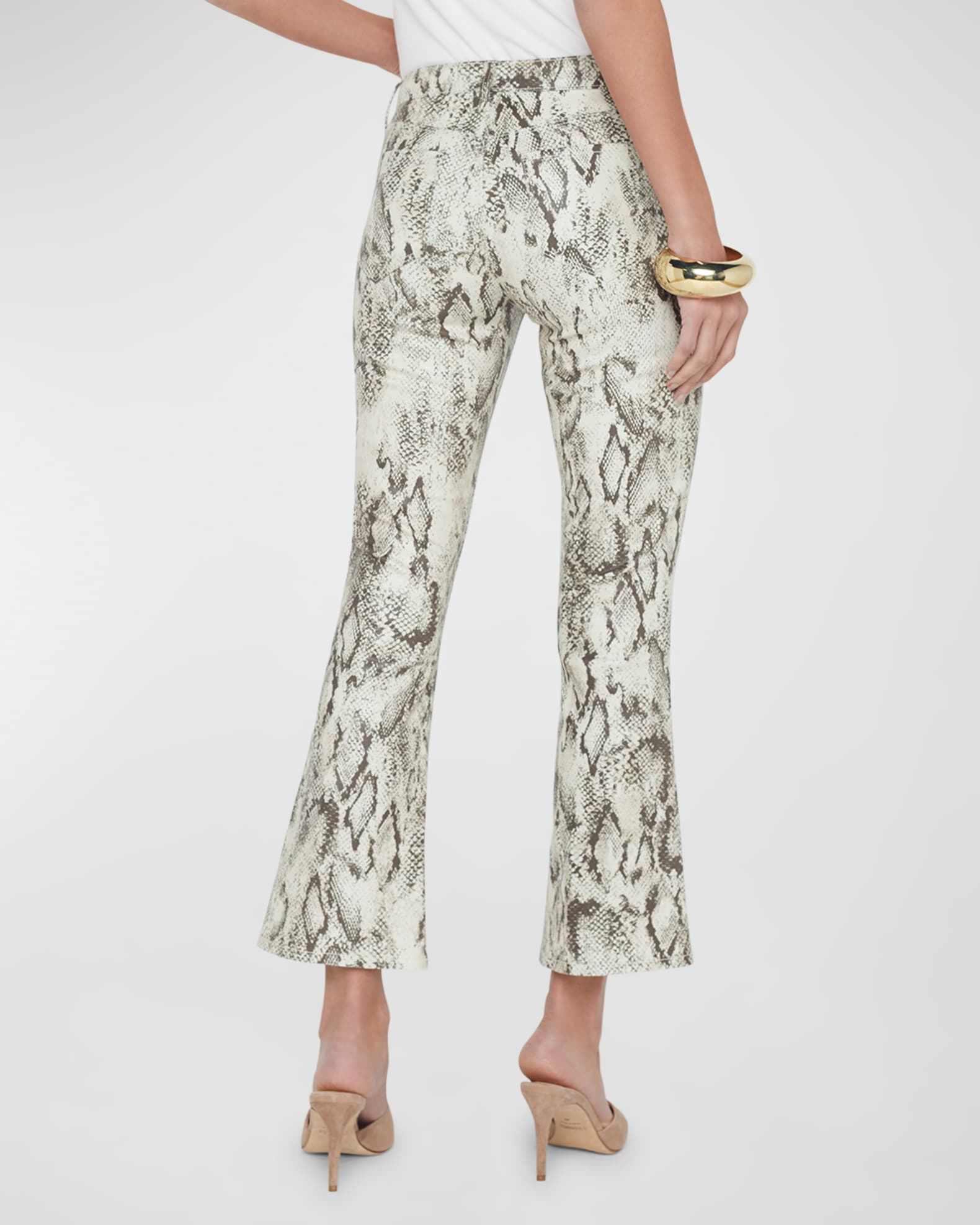 L'Agence Tati High-Rise Cropped Micro Bootcut Jeans | Neiman Marcus