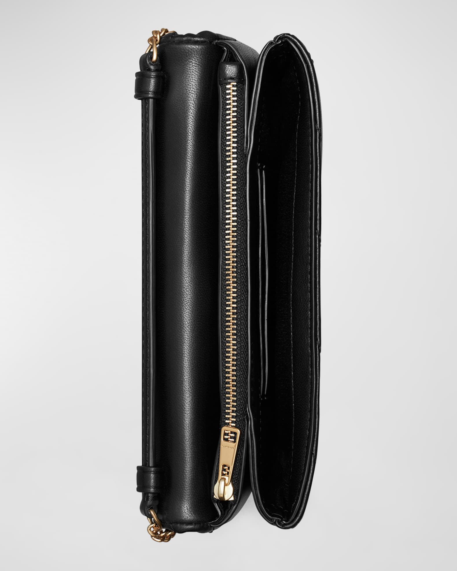 Tory Burch Kira Chevron Leather Wallet on Chain | Neiman Marcus
