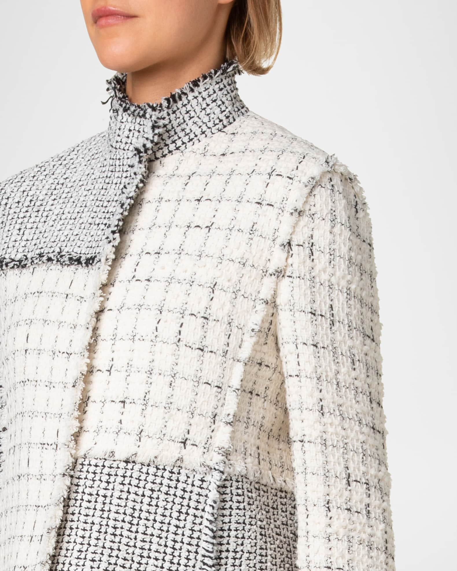 Akris punto Patchwork Check Tweed Jacket | Neiman Marcus