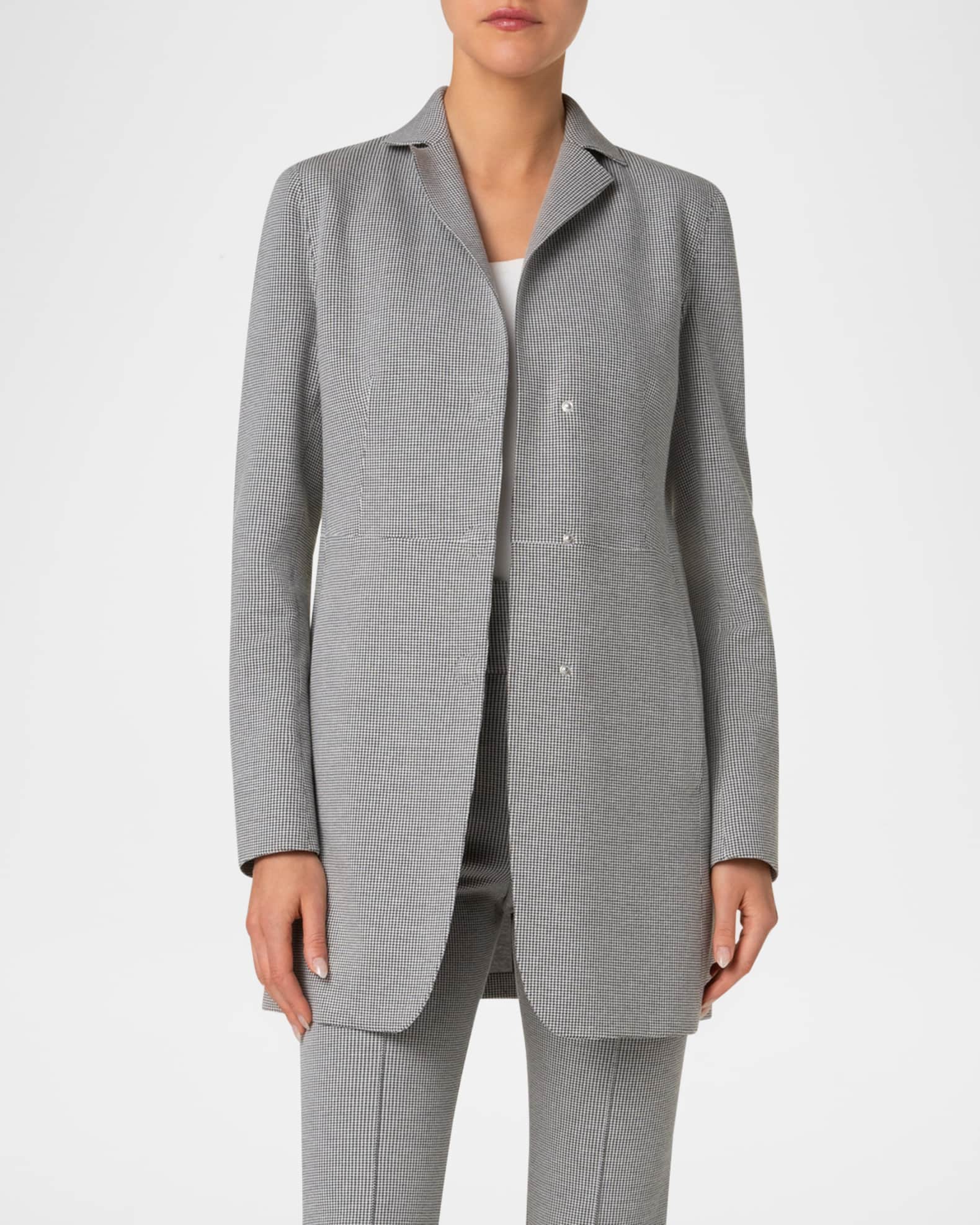 Akris punto Long Bonding Jacket | Neiman Marcus