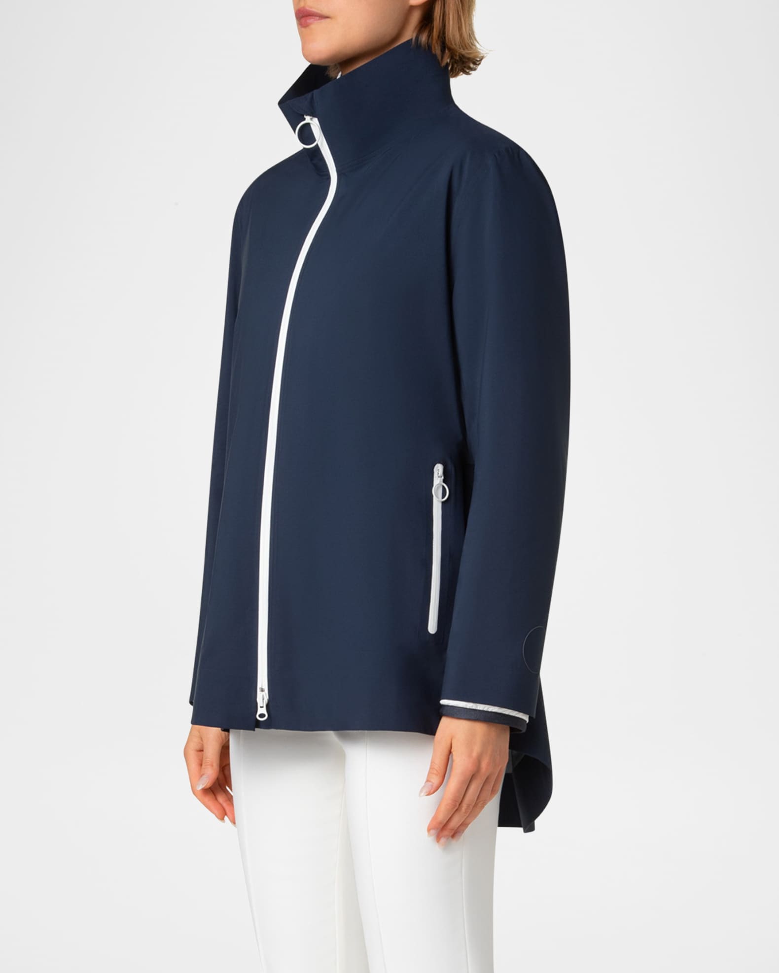 Akris punto Quilted-Dickey Techno Parka Jacket | Neiman Marcus