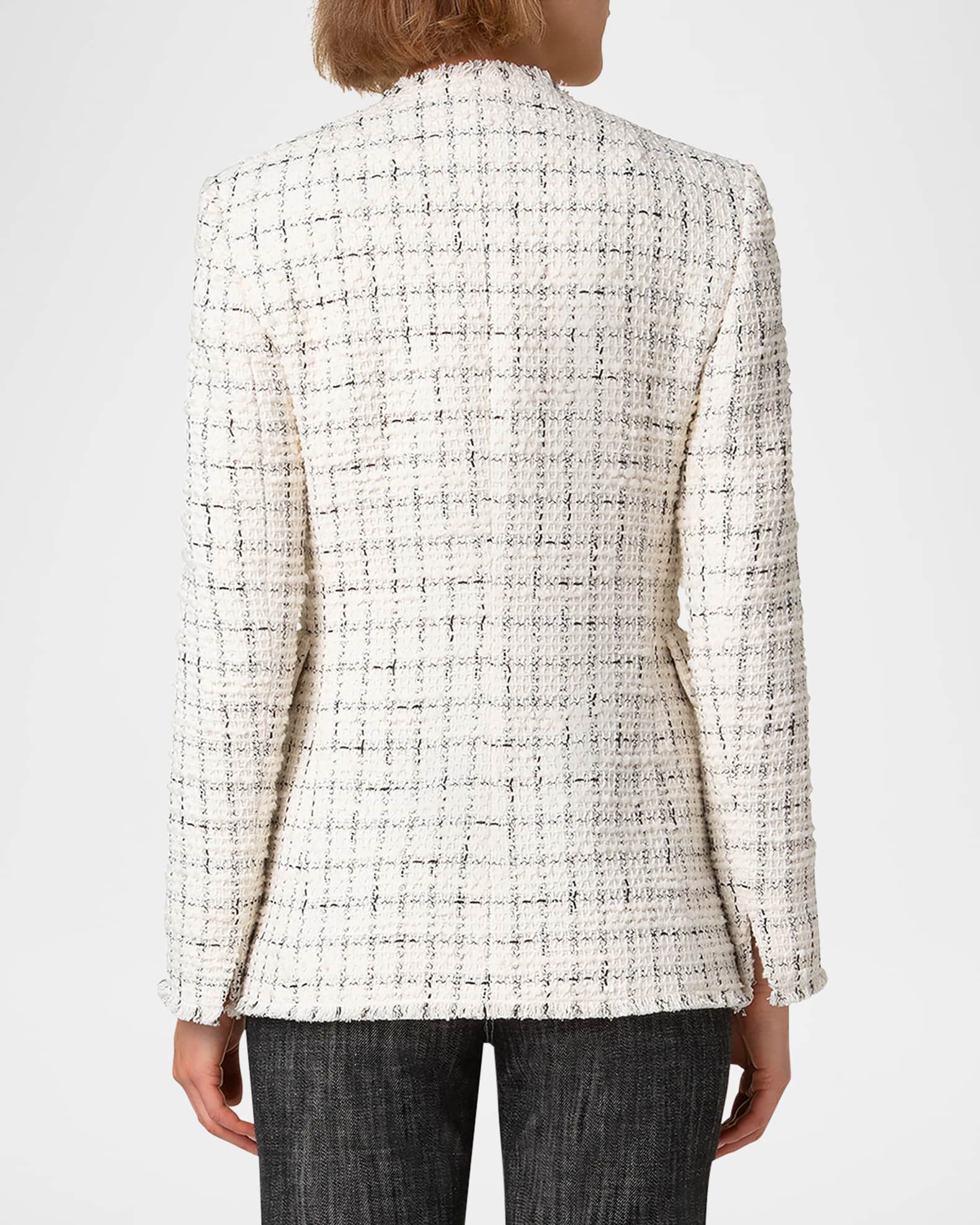 Akris punto Small Window Check Tweed Blazer | Neiman Marcus