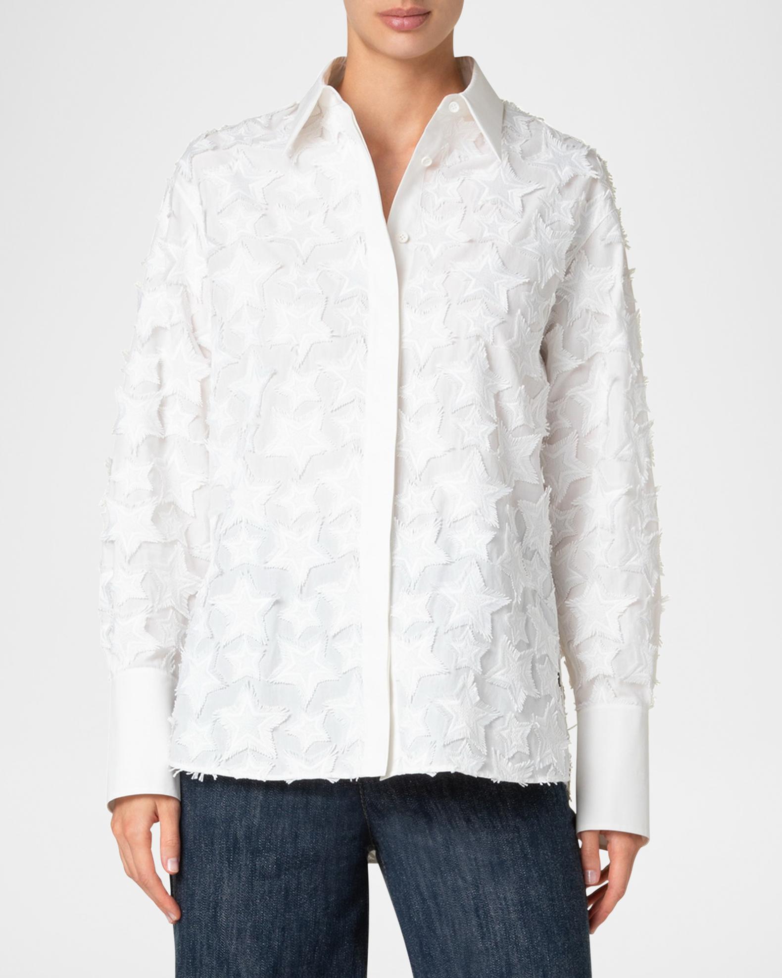 Akris punto 3D Star Cotton Poplin Blouse | Neiman Marcus