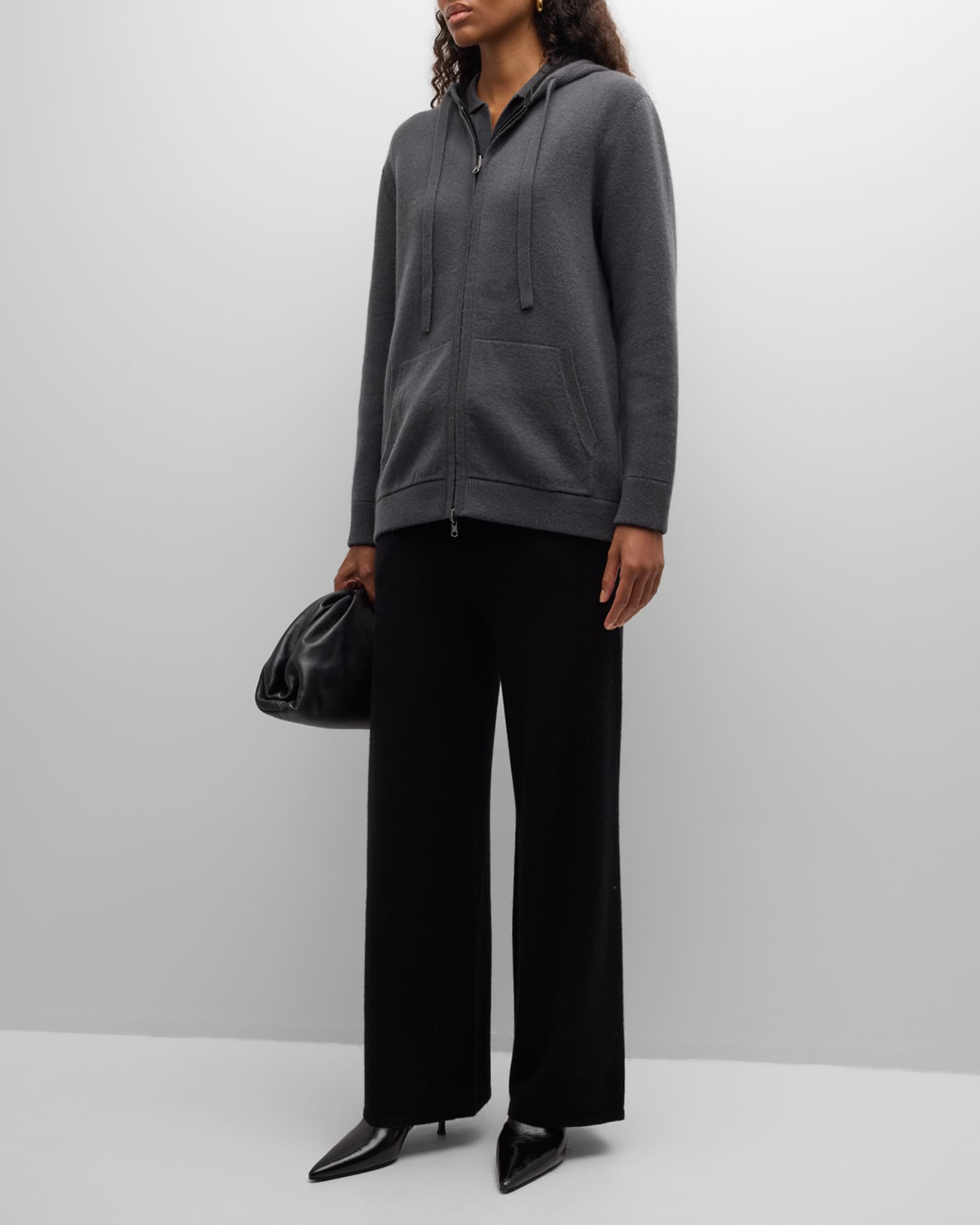 TSE Cashmere Cashmere Reversible Zip-Front Hoodie | Neiman Marcus