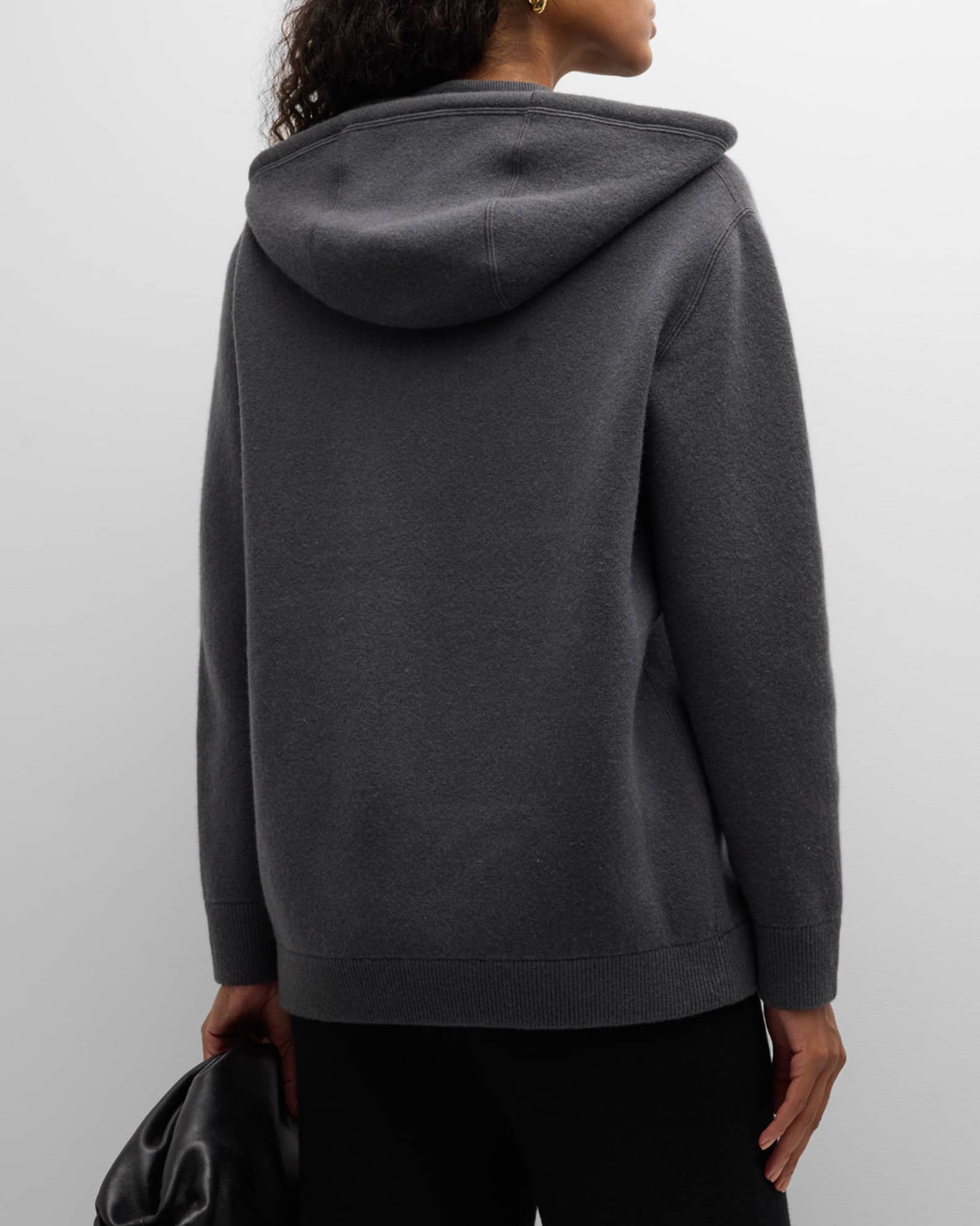 TSE Cashmere Cashmere Reversible Zip-Front Hoodie | Neiman Marcus