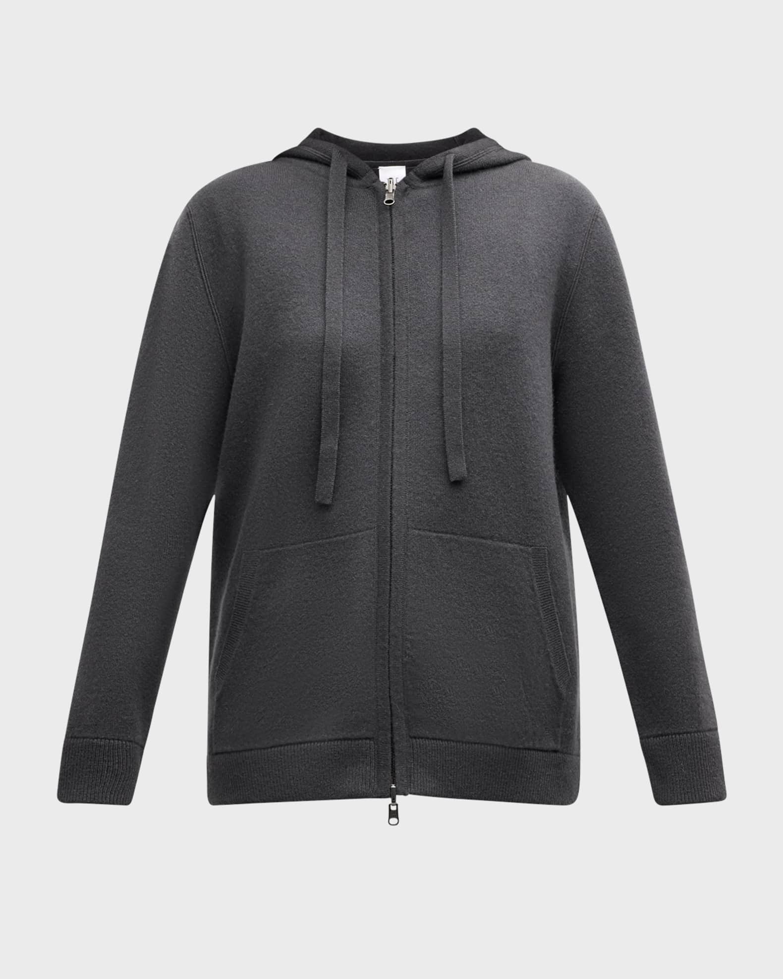 TSE Cashmere Cashmere Reversible Zip-Front Hoodie | Neiman Marcus