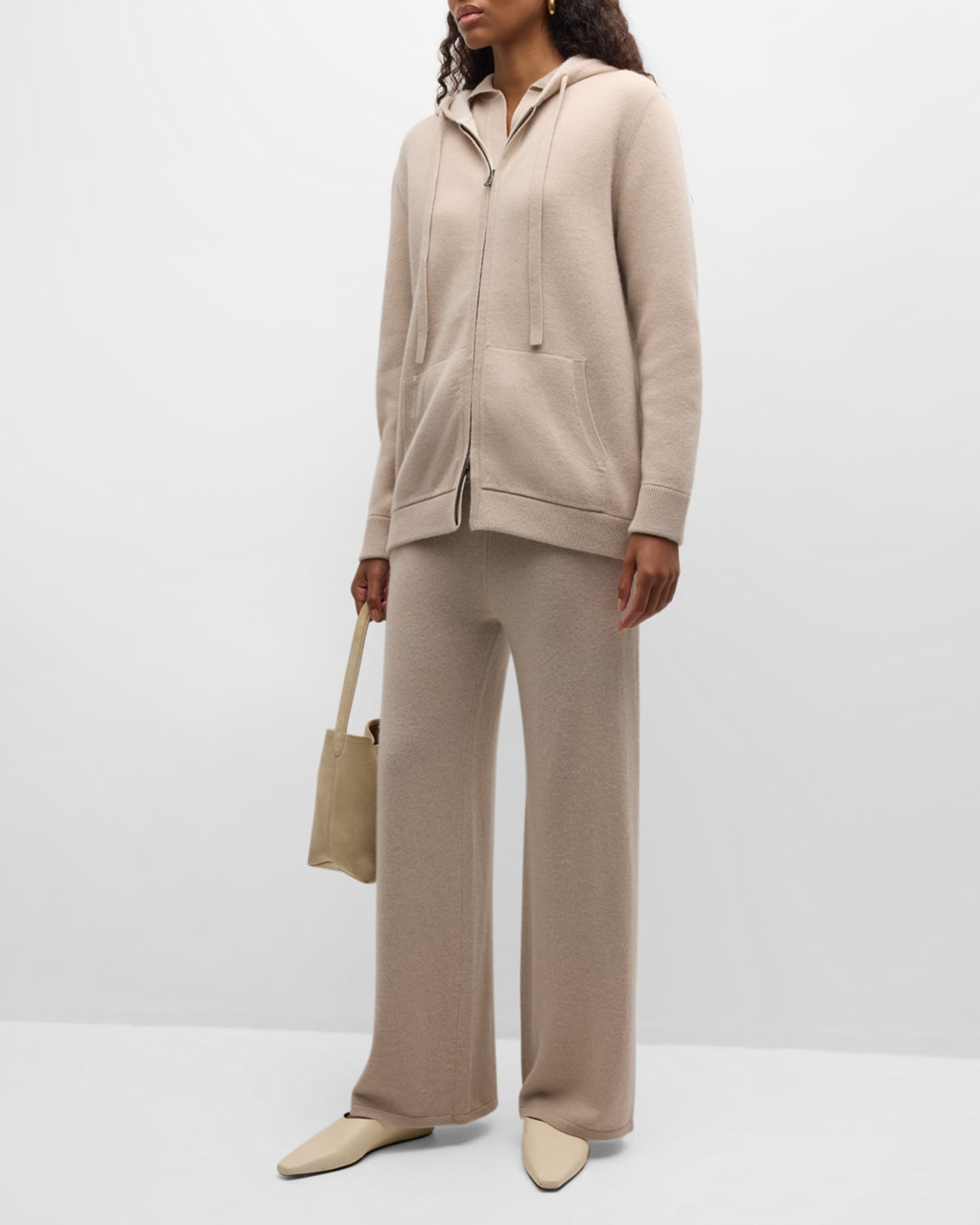 TSE Cashmere Cashmere Reversible Zip-Front Hoodie | Neiman Marcus