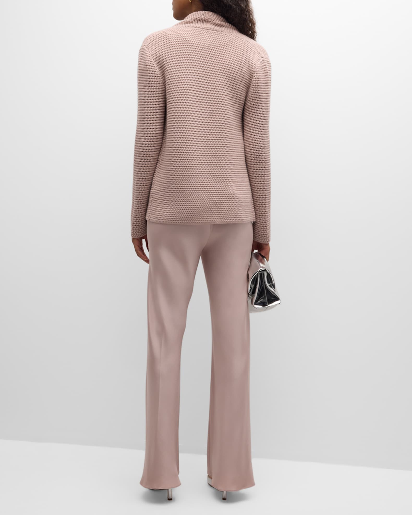 TSE Cashmere Textured Cashmere-Silk Cardigan | Neiman Marcus