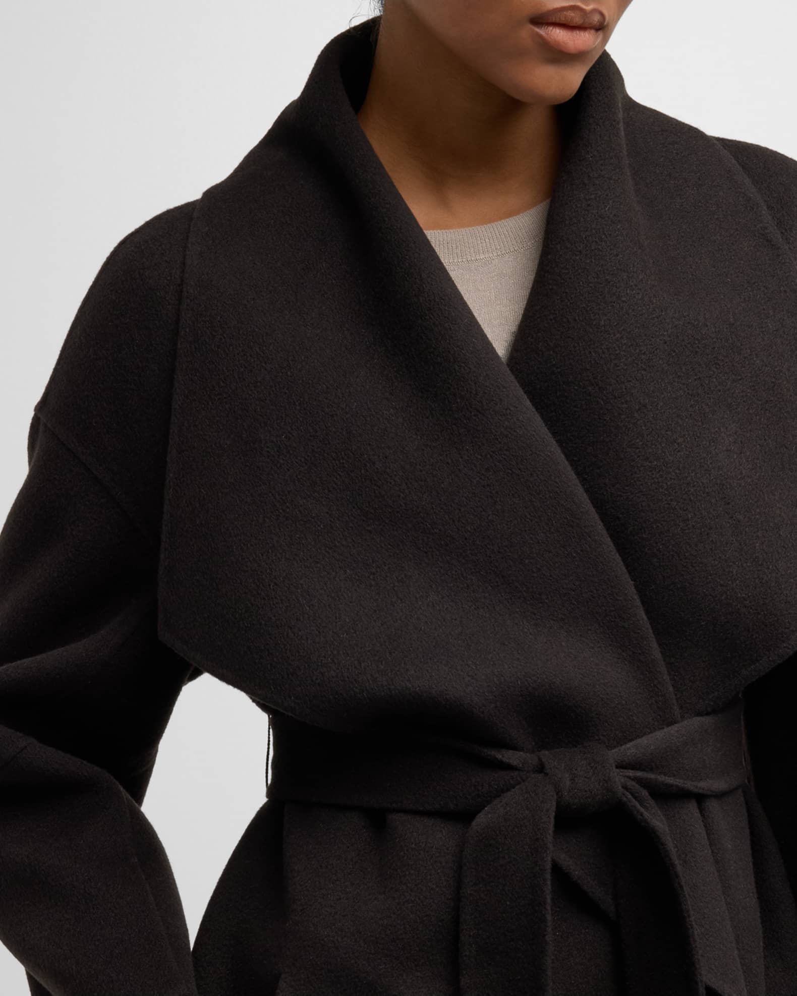 TSE Cashmere Double-Faced Cashmere Wrap Coat | Neiman Marcus