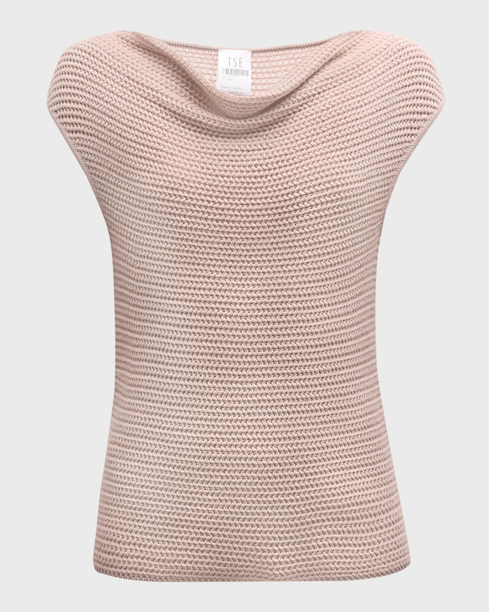 TSE Cashmere Texture Cashmere-Blend Top | Neiman Marcus