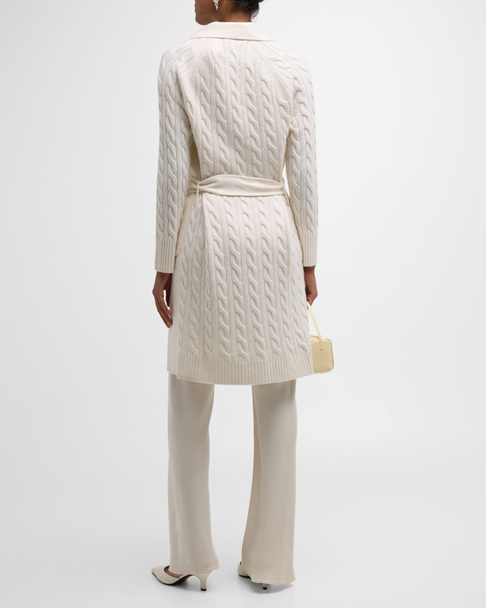 TSE Cashmere Double-Face Cable-Knit Cashmere Coat | Neiman Marcus