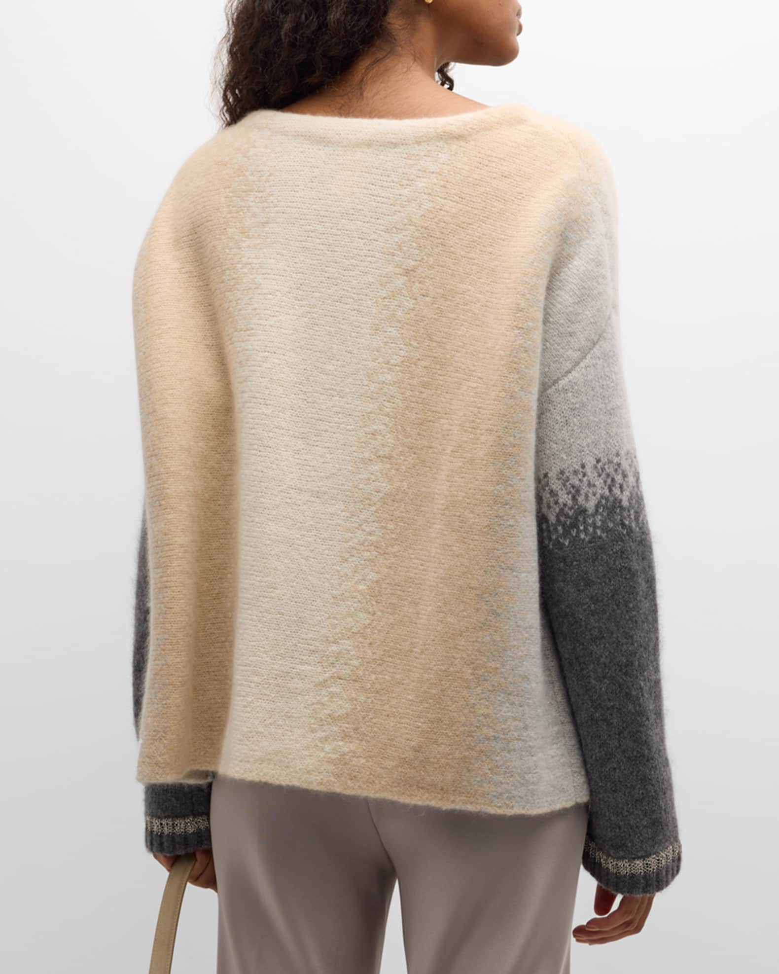 TSE Cashmere Ombre Lurex-Cashmere Tunic Sweater | Neiman Marcus