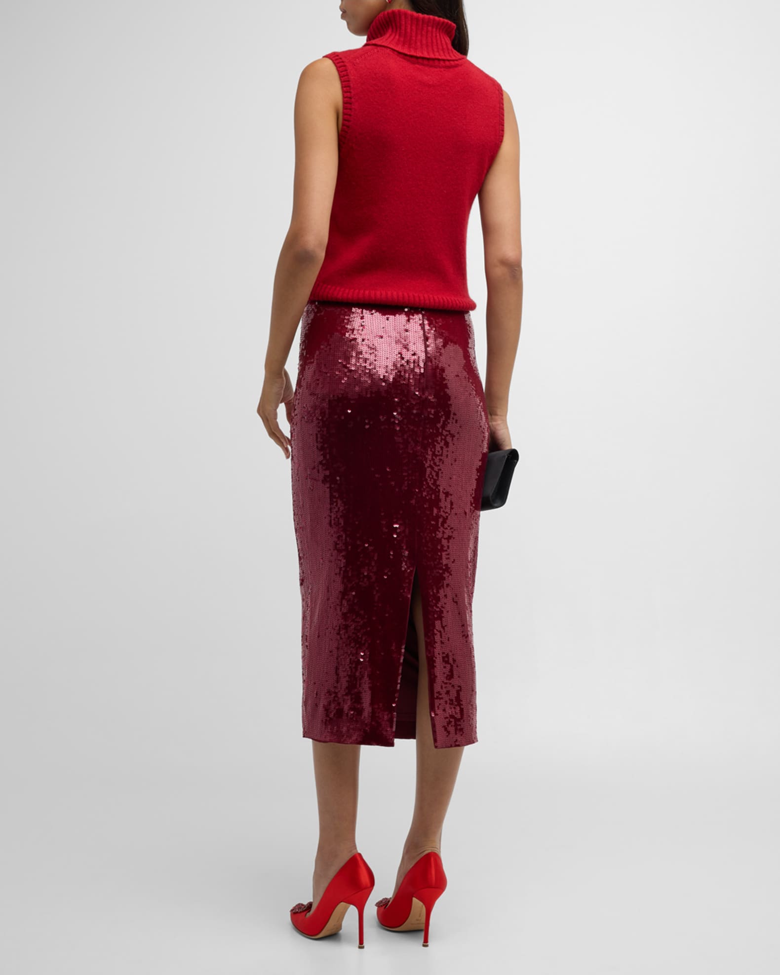 Veronica Beard Koa Sequined Midi Skirt | Neiman Marcus