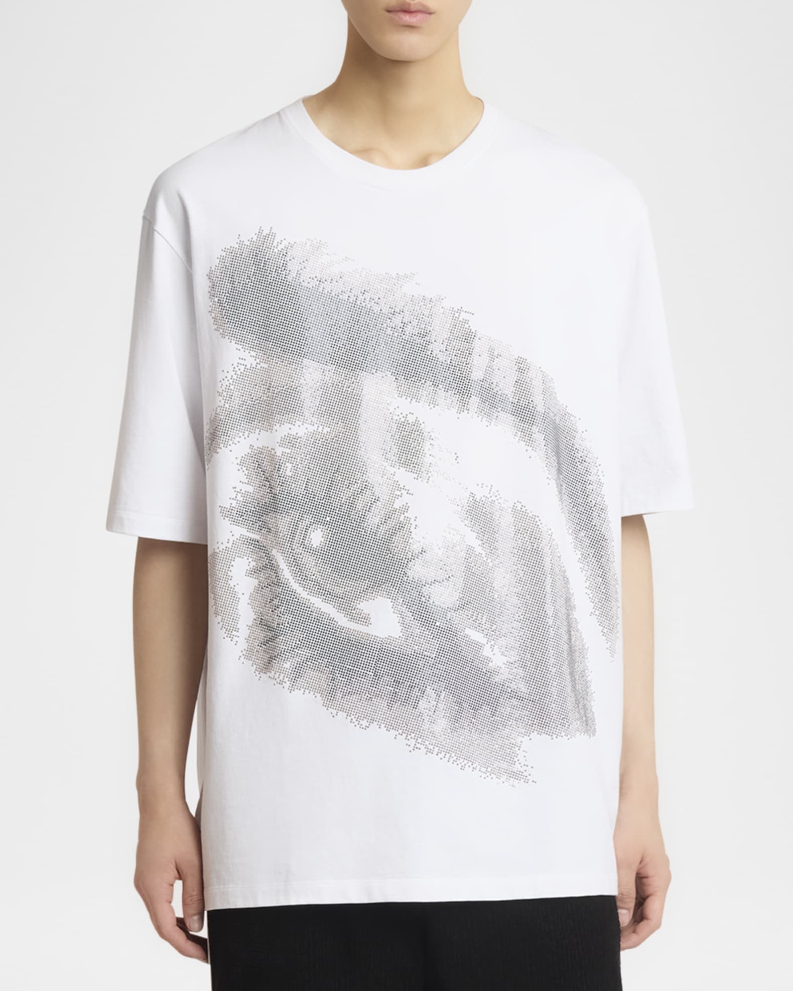 Balmain Men's Crystal-Embellished Eye T-Shirt | Neiman Marcus