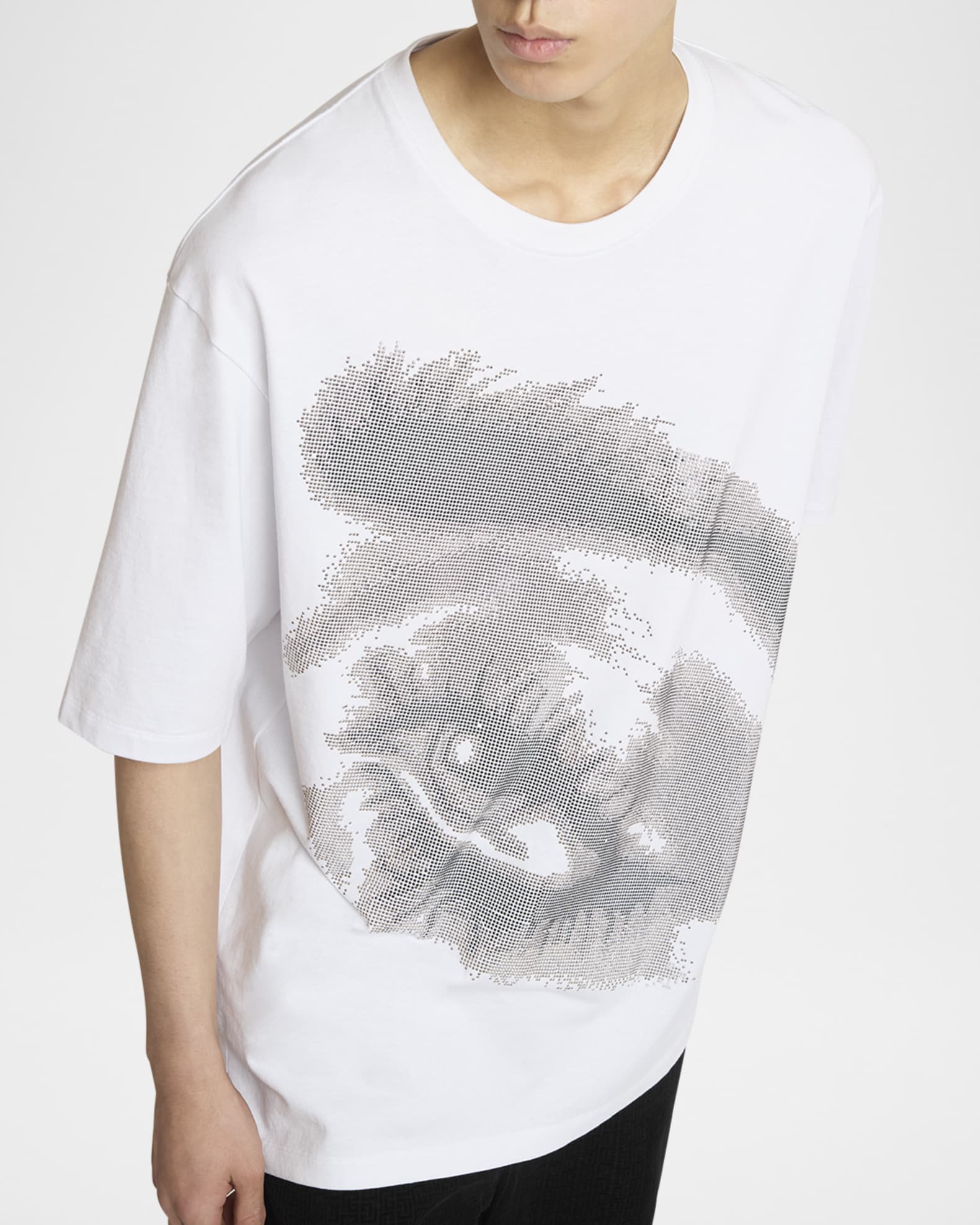 Balmain Men's Crystal-Embellished Eye T-Shirt | Neiman Marcus