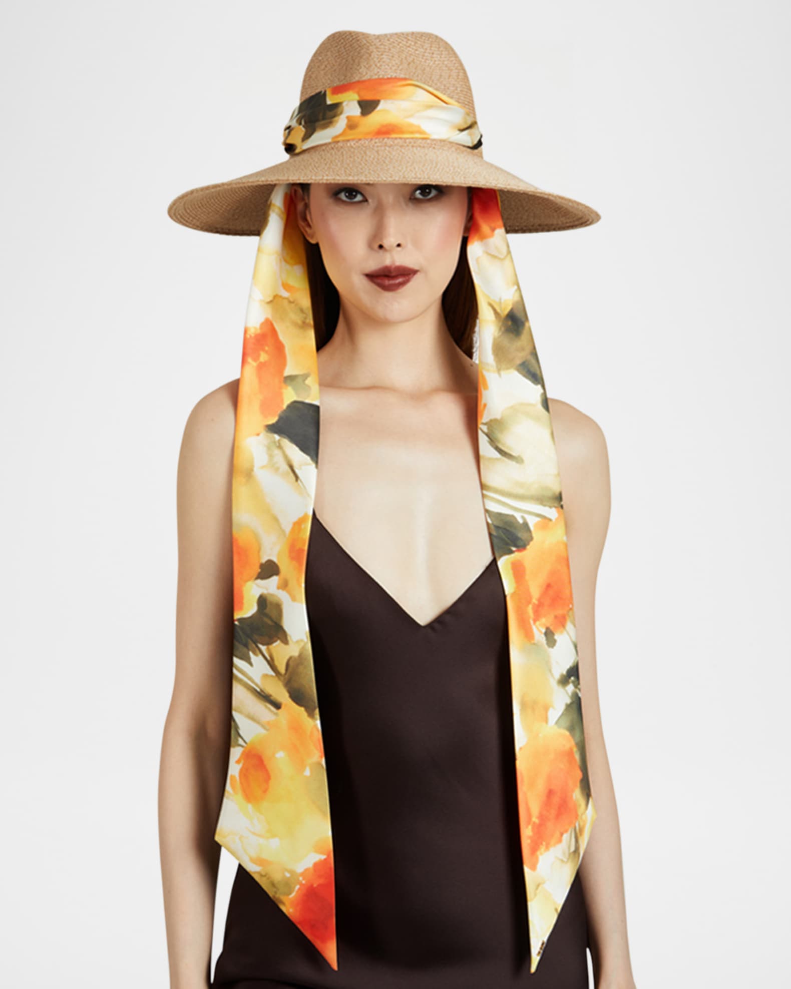 Eugenia Kim Cassidy Fedora With Organza Scarf | Neiman Marcus