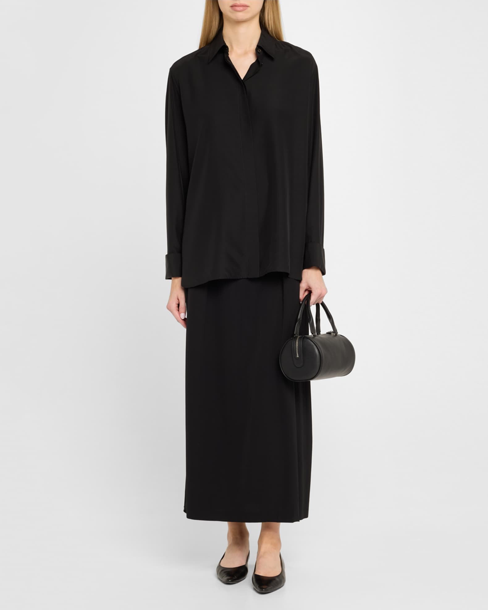 THE ROW Edith in Small Saddle Leather | Neiman Marcus