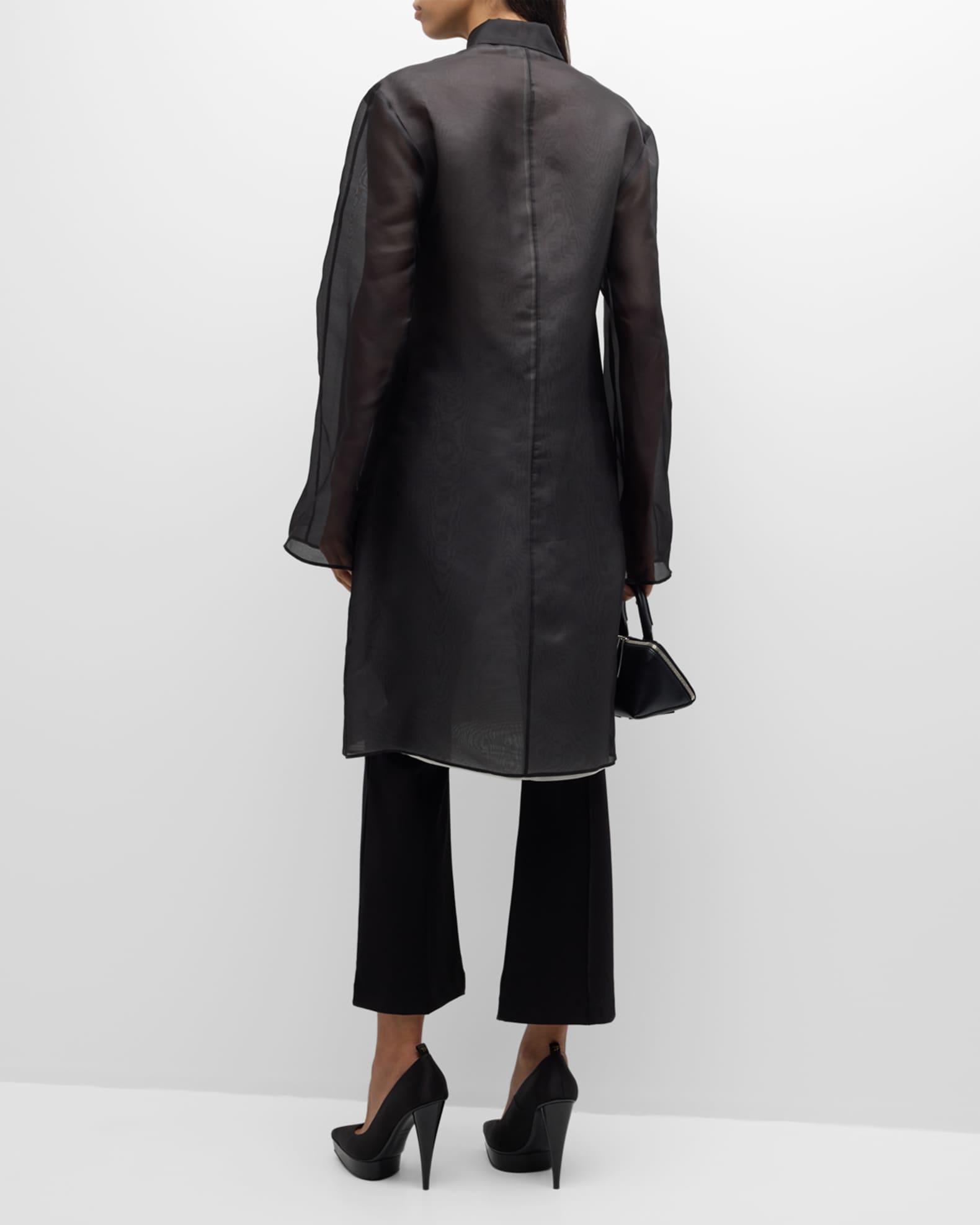 BITE Studios Radieux Ruffle Silk Organza Midi Shirtdress | Neiman Marcus
