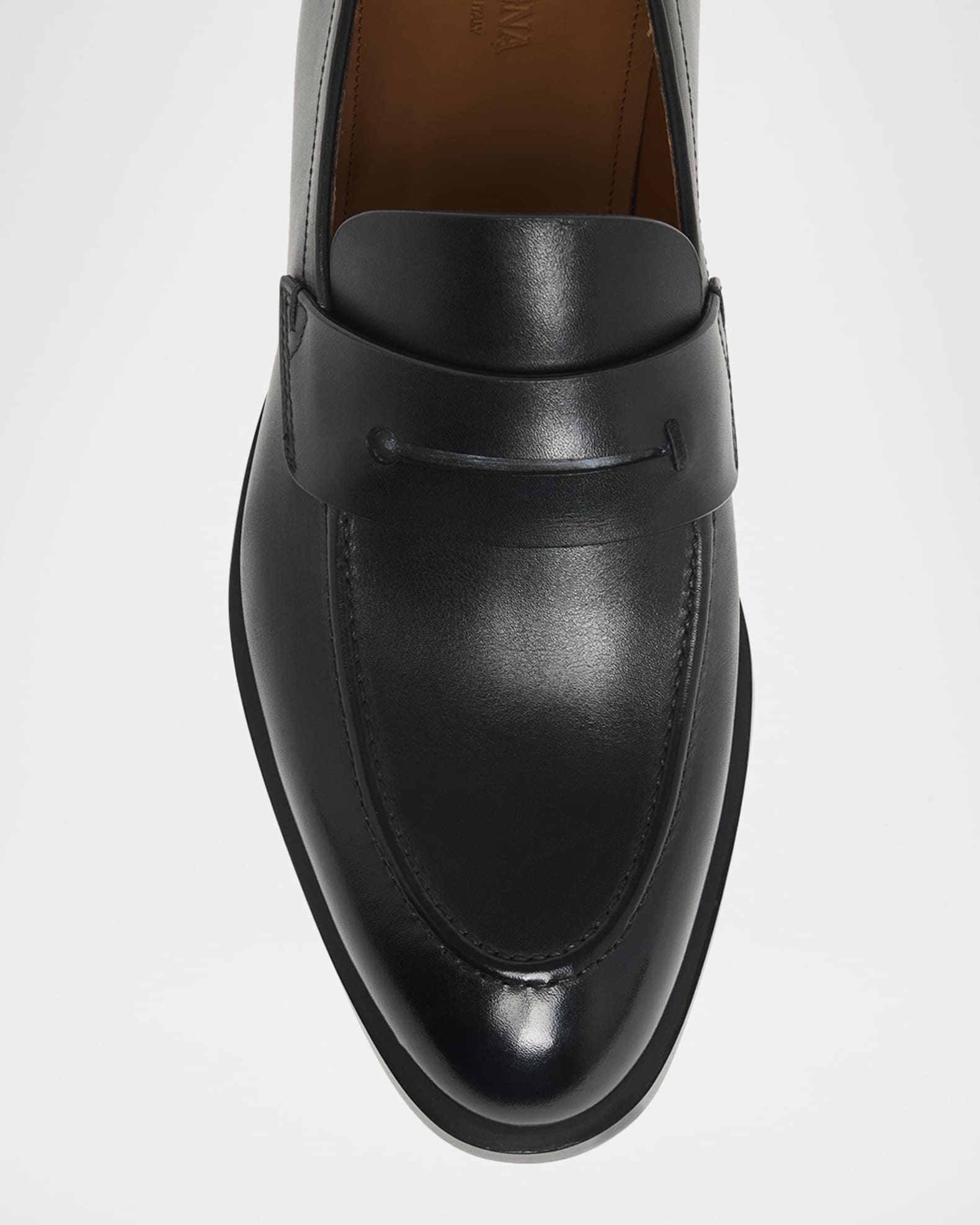 ZEGNA Men's Calfskin Penny Loafers | Neiman Marcus