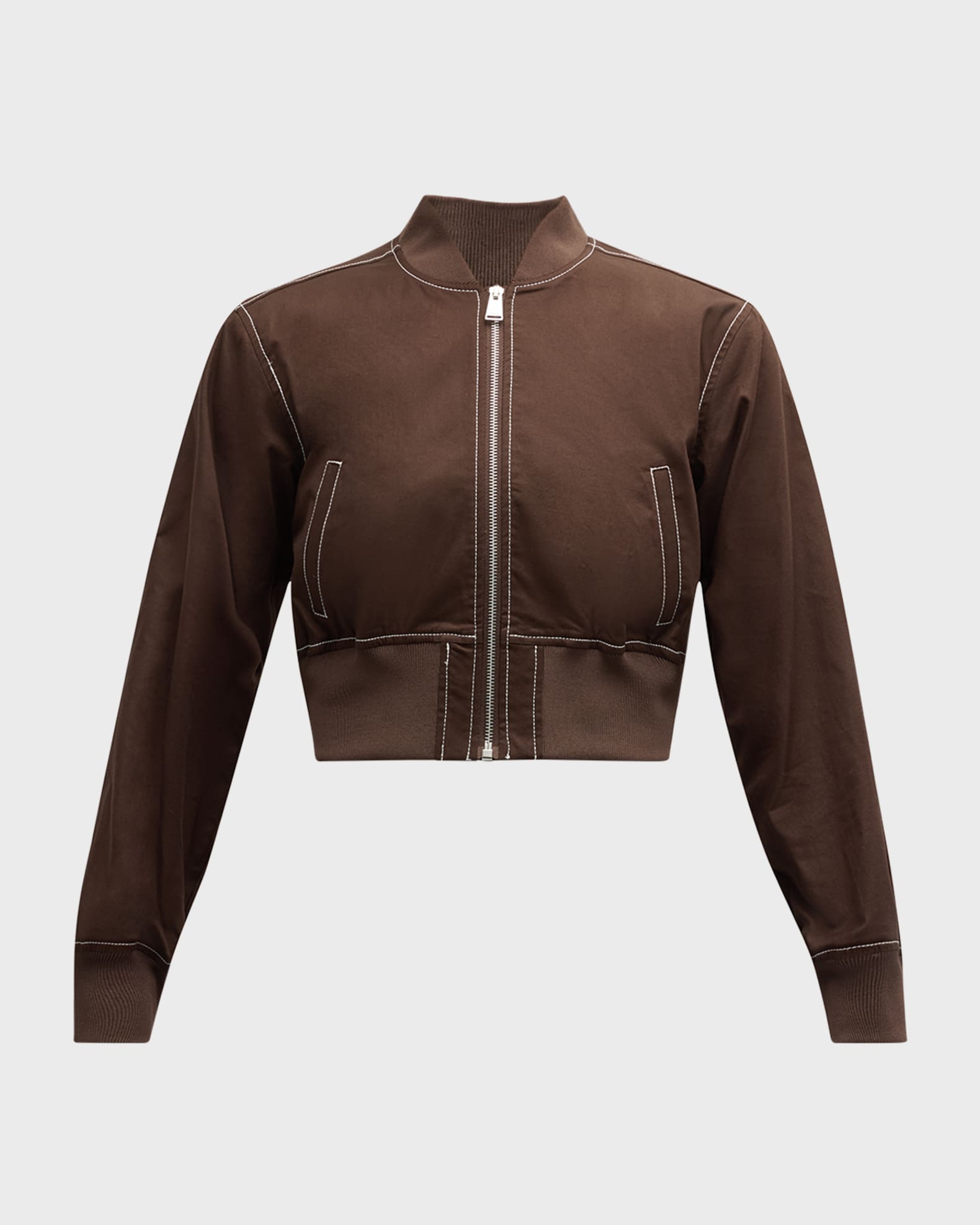 SIMKHAI Lorenzo Cropped Bomber Jacket | Neiman Marcus