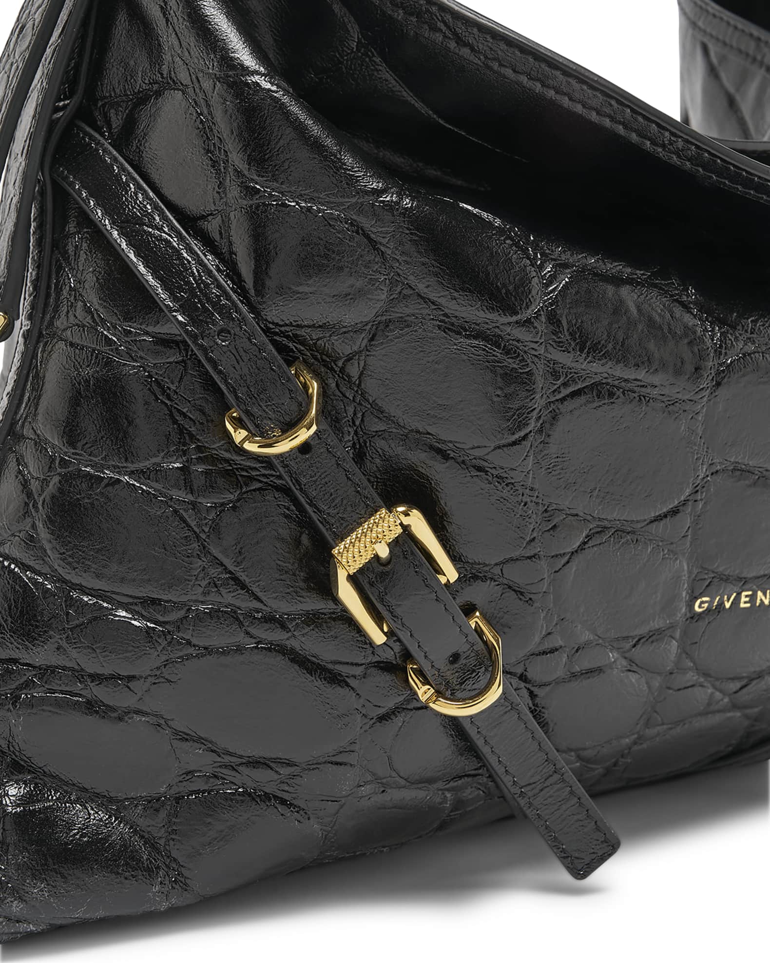 Givenchy Voyou Medium Bag in Embossed Leather | Neiman Marcus