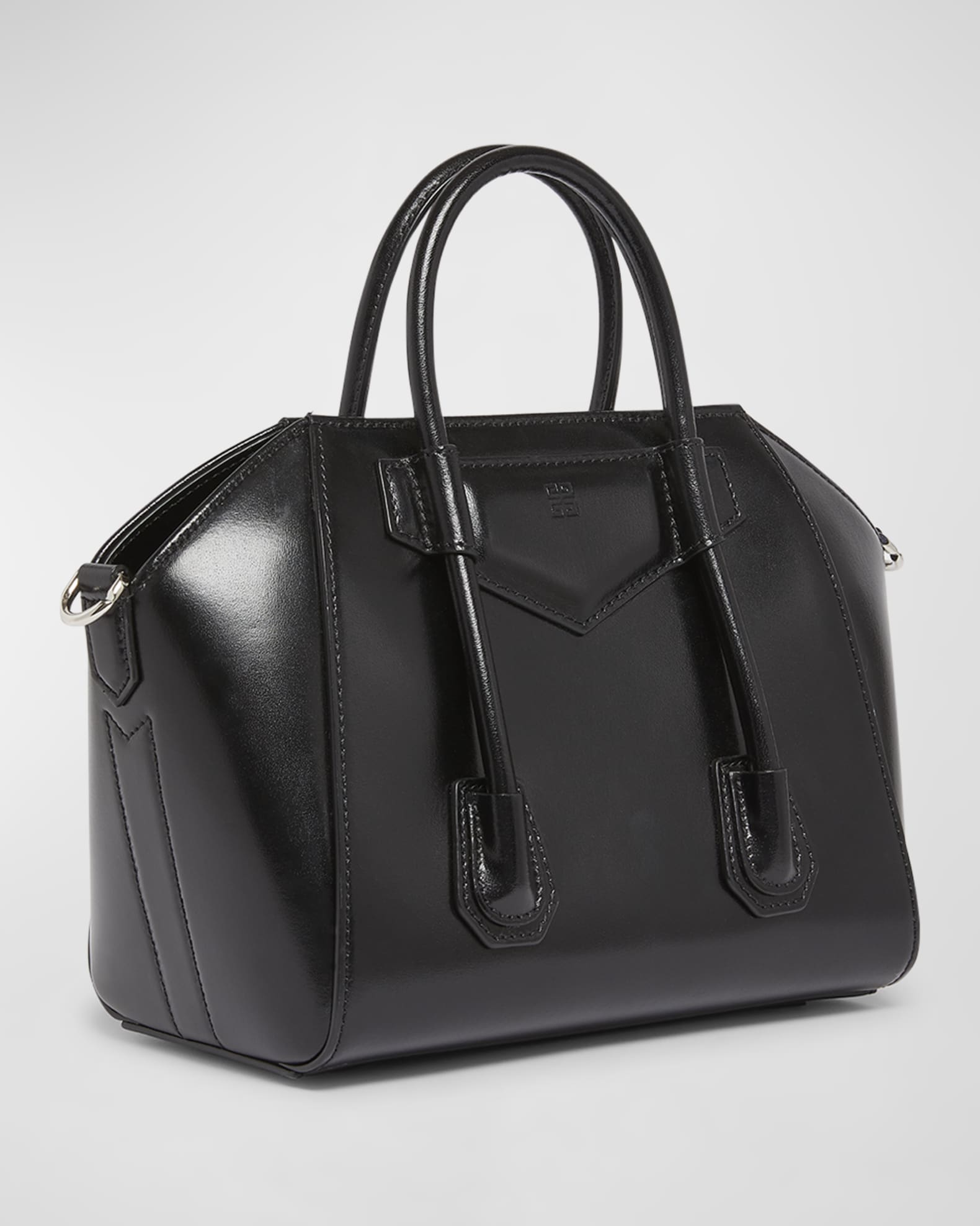 Givenchy Antigona Mini Lock Top-Handle Bag in Leather | Neiman Marcus