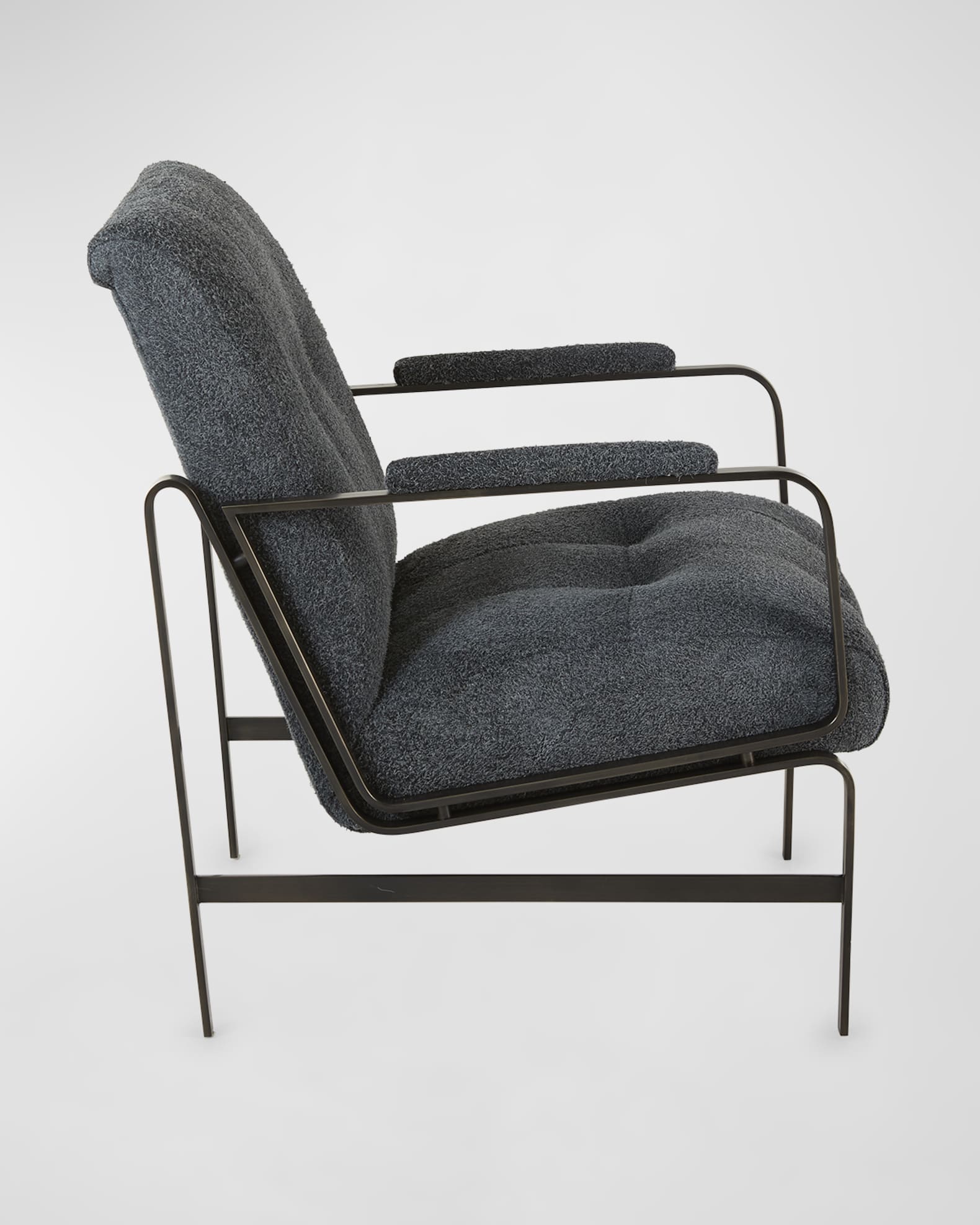 Massoud Olsen Suede Lounge Chair | Neiman Marcus