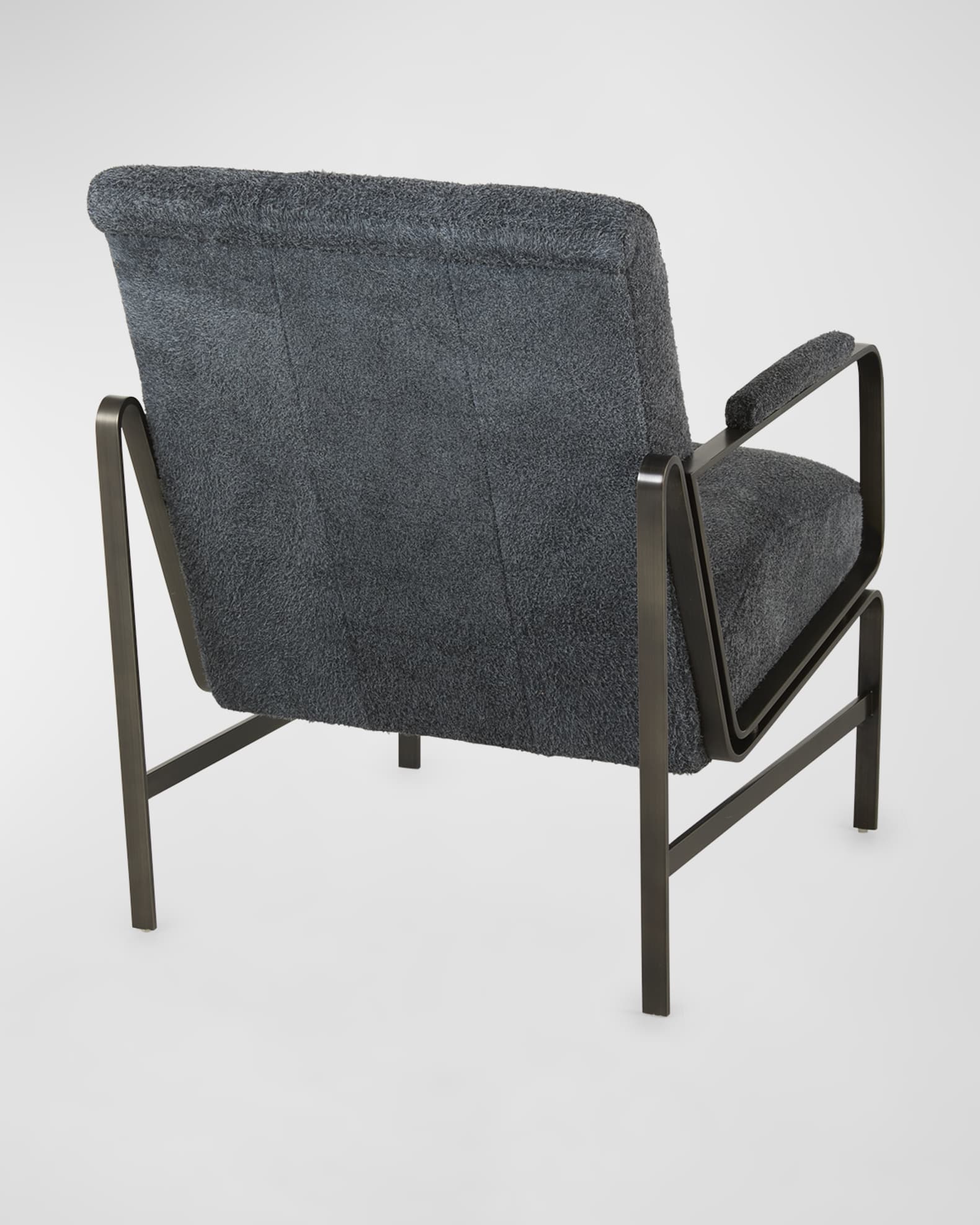 Massoud Olsen Suede Lounge Chair | Neiman Marcus