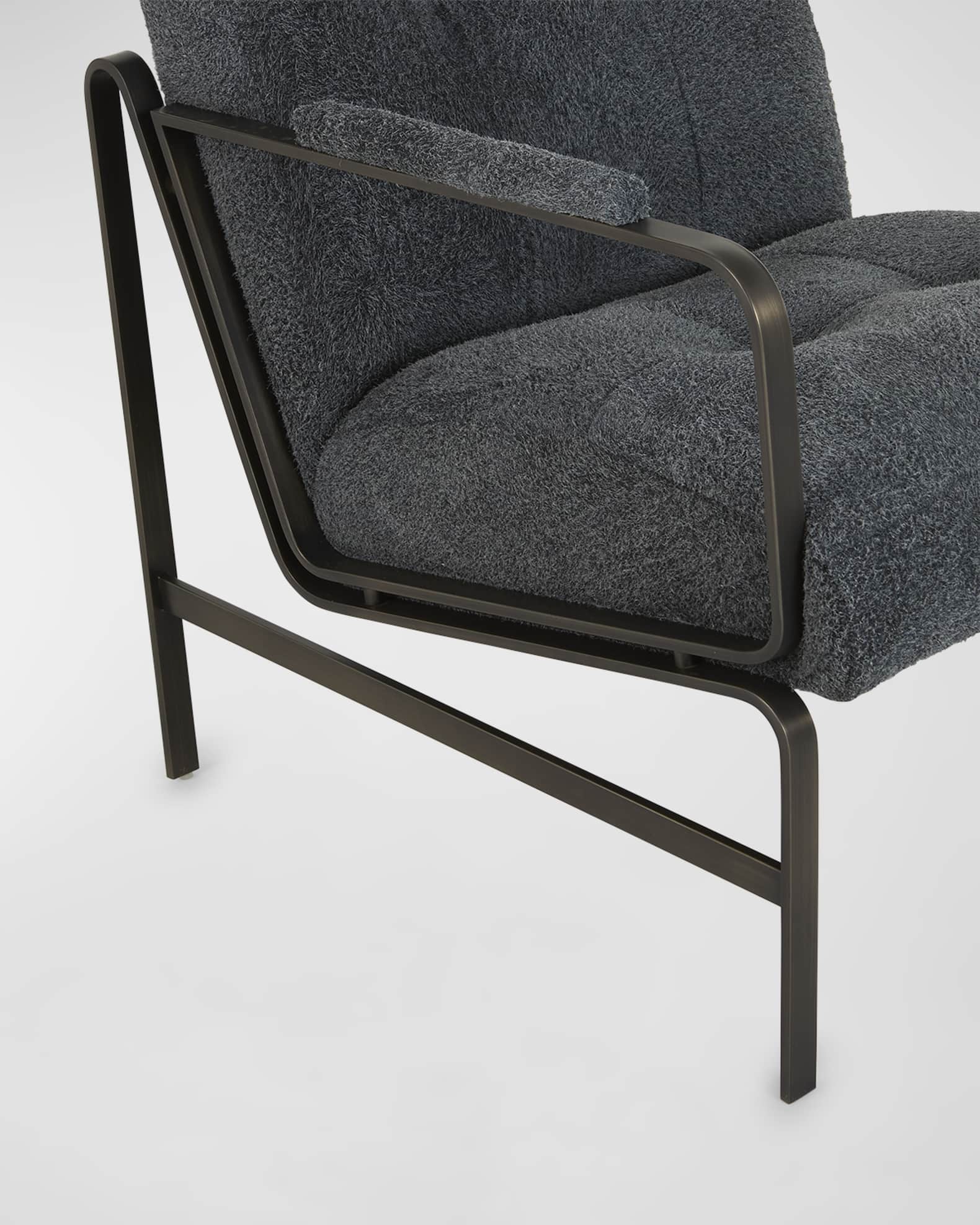 Massoud Olsen Suede Lounge Chair | Neiman Marcus
