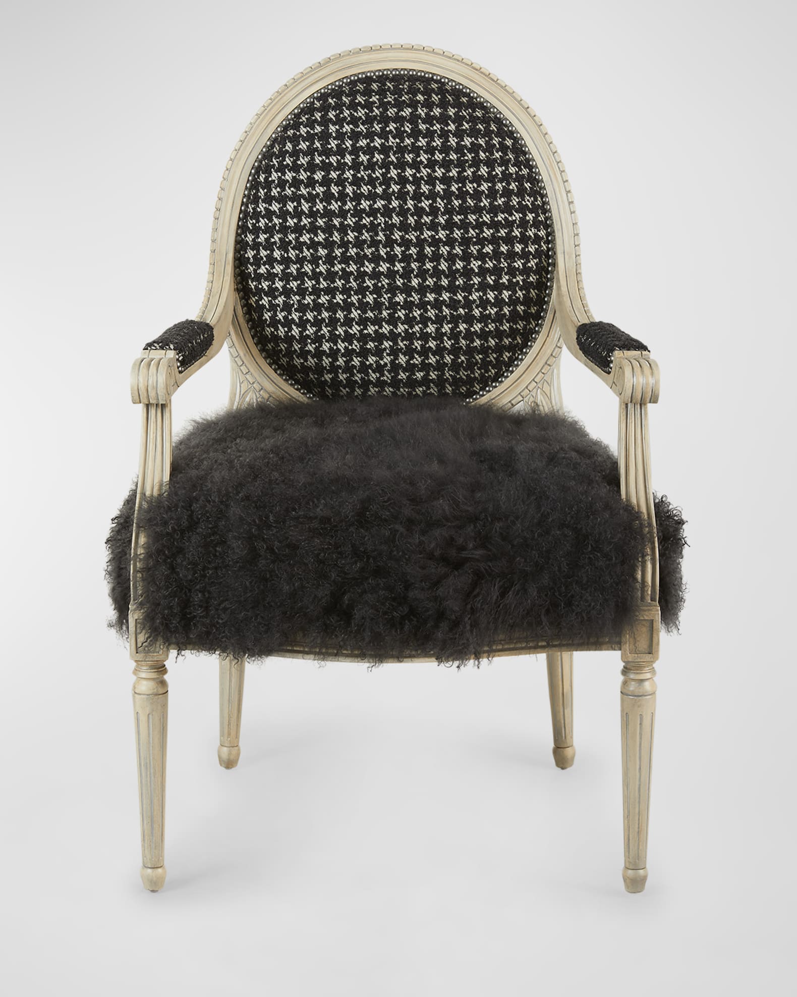 Massoud Haven Shearling Accent Chair | Neiman Marcus