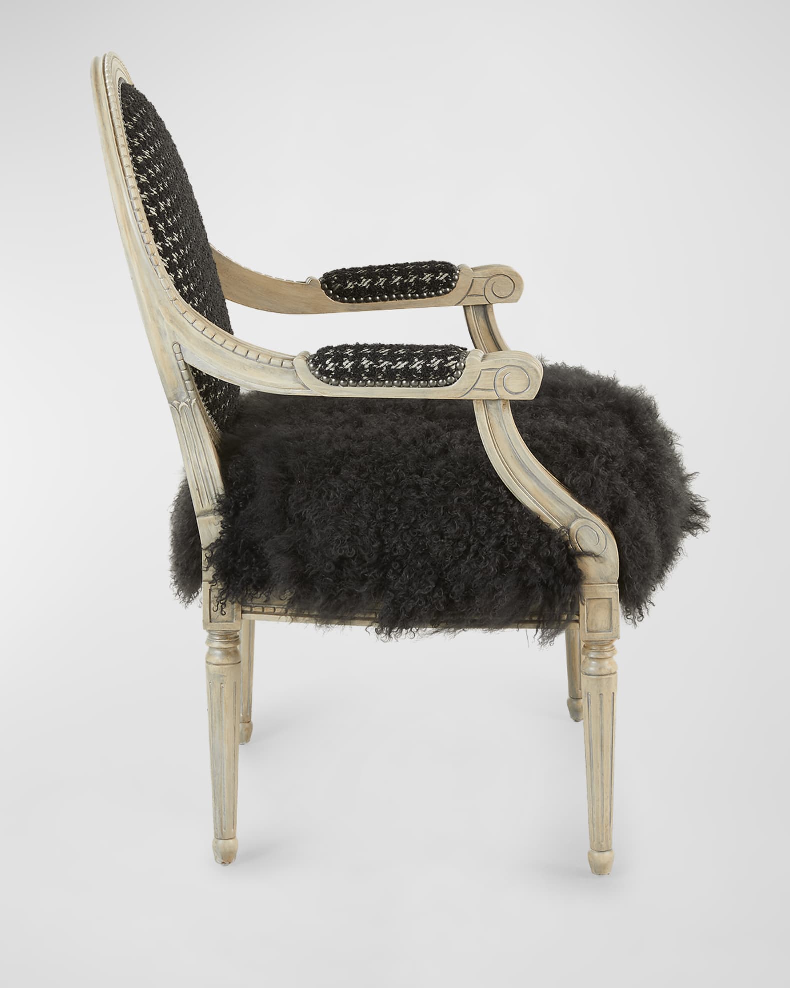 Massoud Haven Shearling Accent Chair | Neiman Marcus