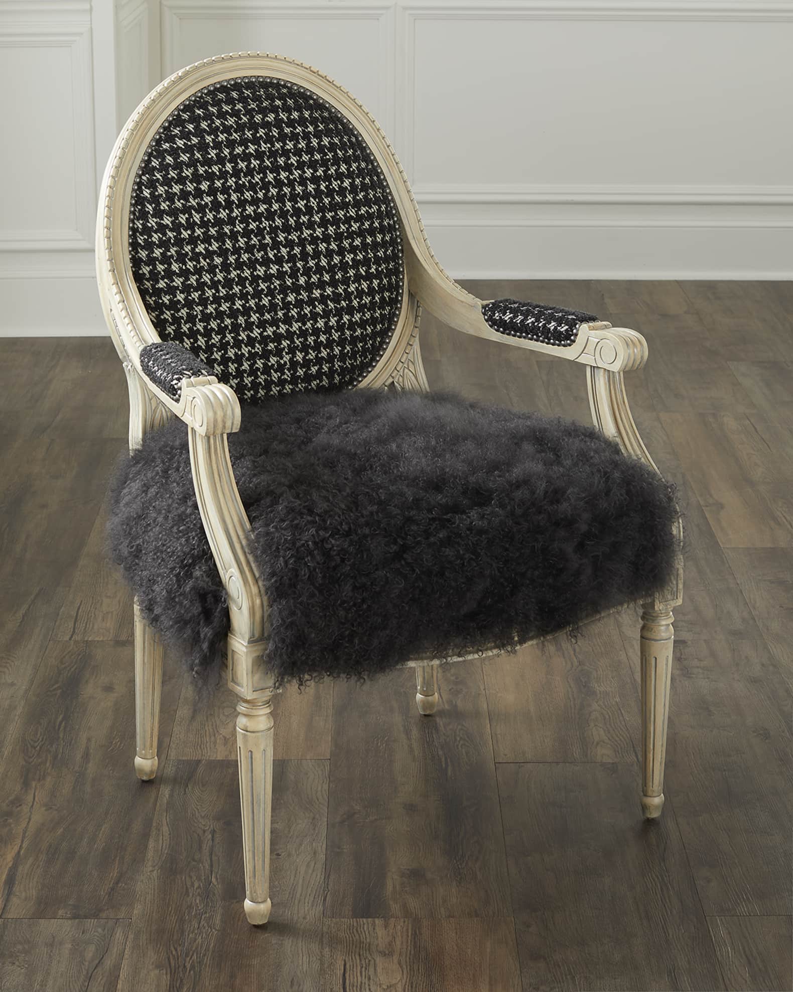 Massoud Haven Shearling Accent Chair | Neiman Marcus