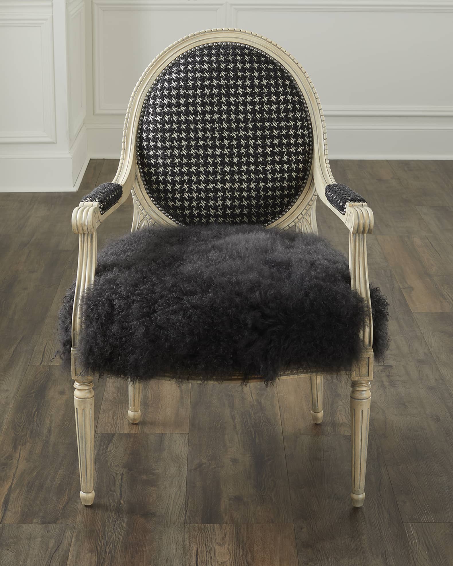 Massoud Haven Shearling Accent Chair | Neiman Marcus