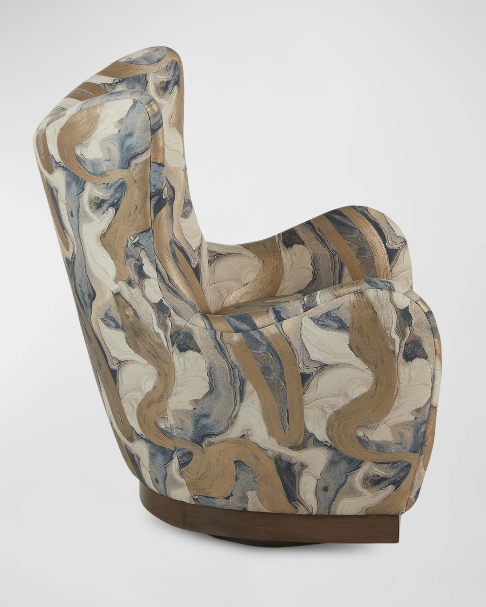 Massoud Noor Swivel Wing Chair | Neiman Marcus